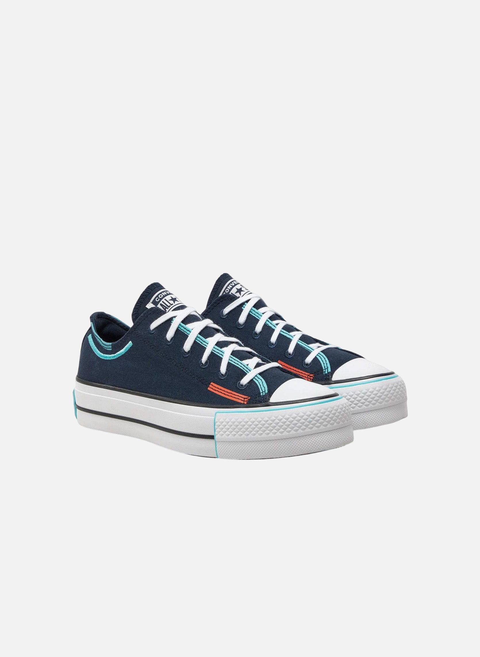 Converse Baskets basses Chuck Taylor All Star Lift Platform femme bleu ...