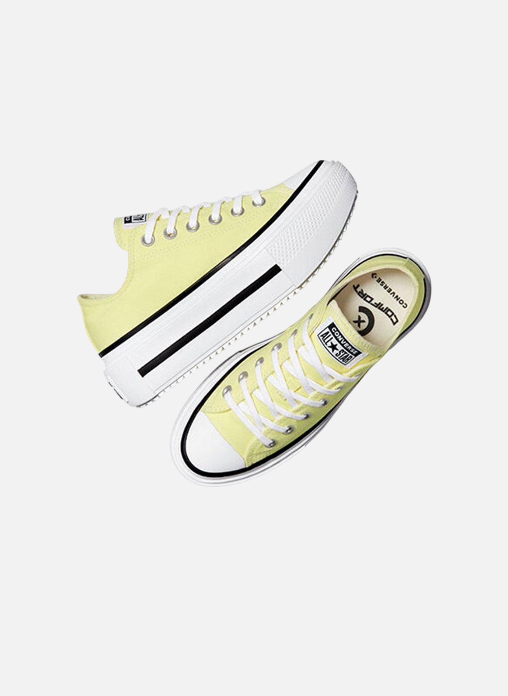 Converse Baskets Baskets Chuck Taylor All Star Lift Double Stack Jaune ...