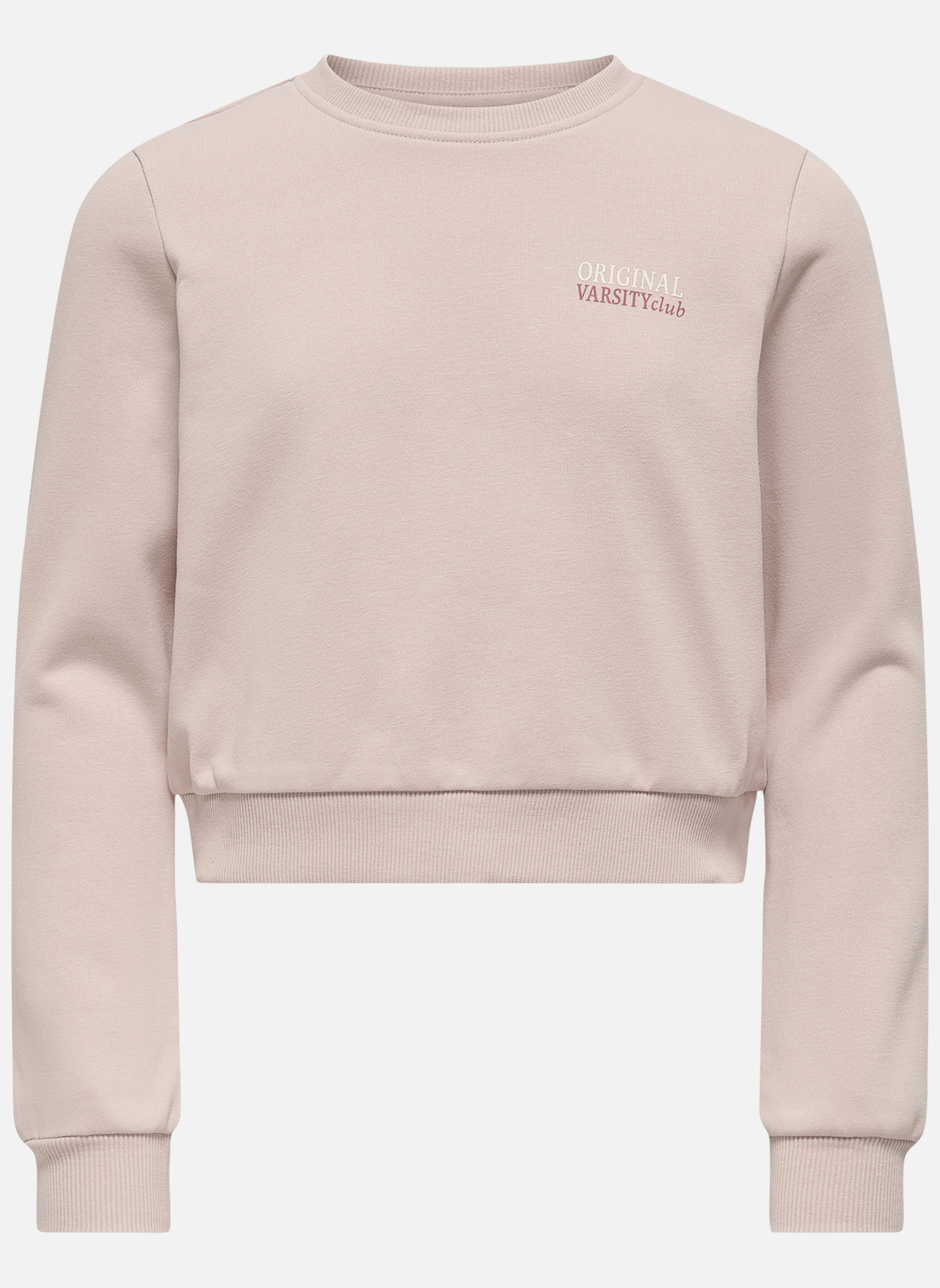 ONLY Sweats à capuche Sweat rose uni avec une coupe droite à col rond ...