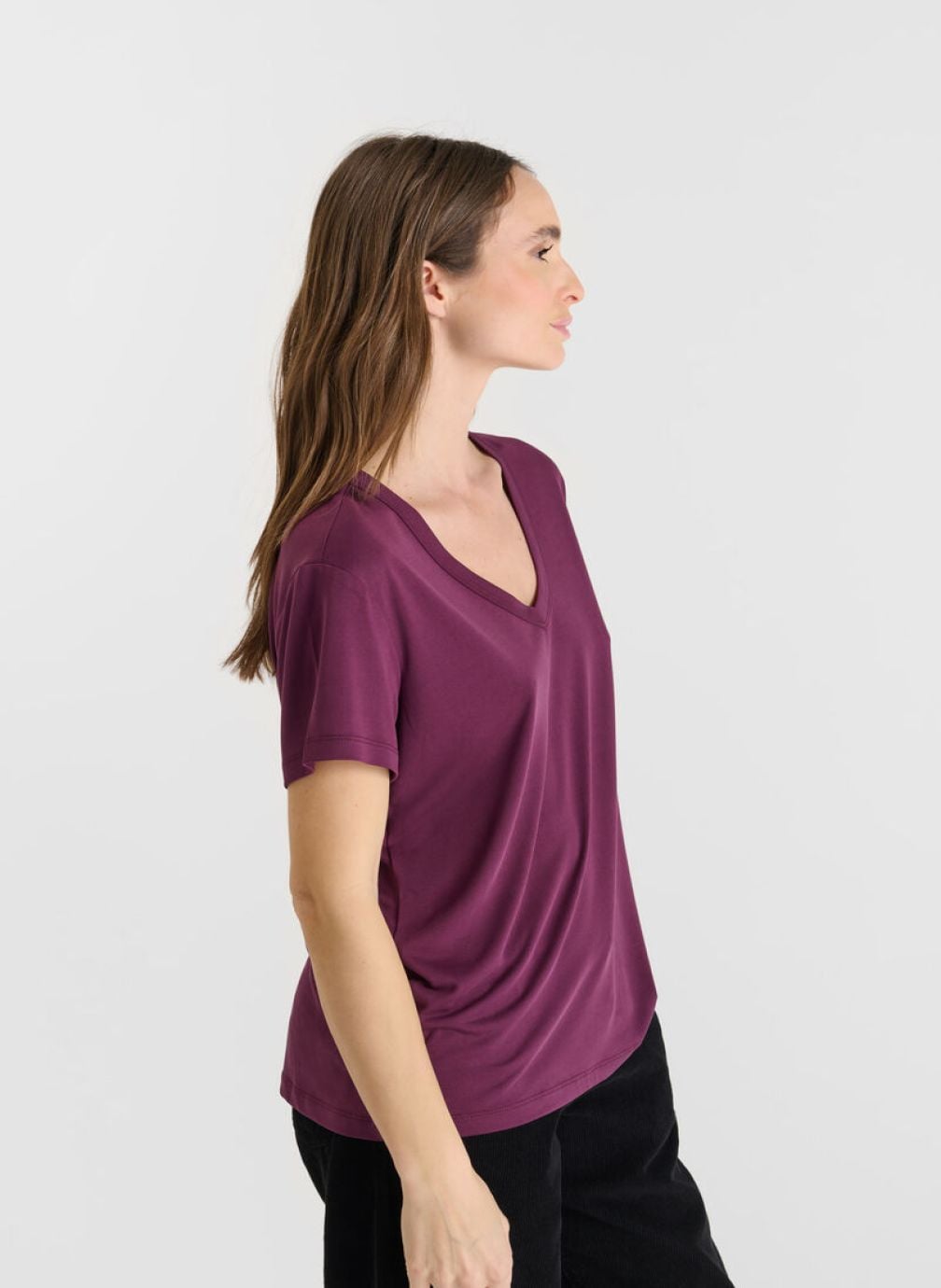 Le temps des cerises Tee-shirts Tee-Shirt VAIA Red femme bordeaux ...