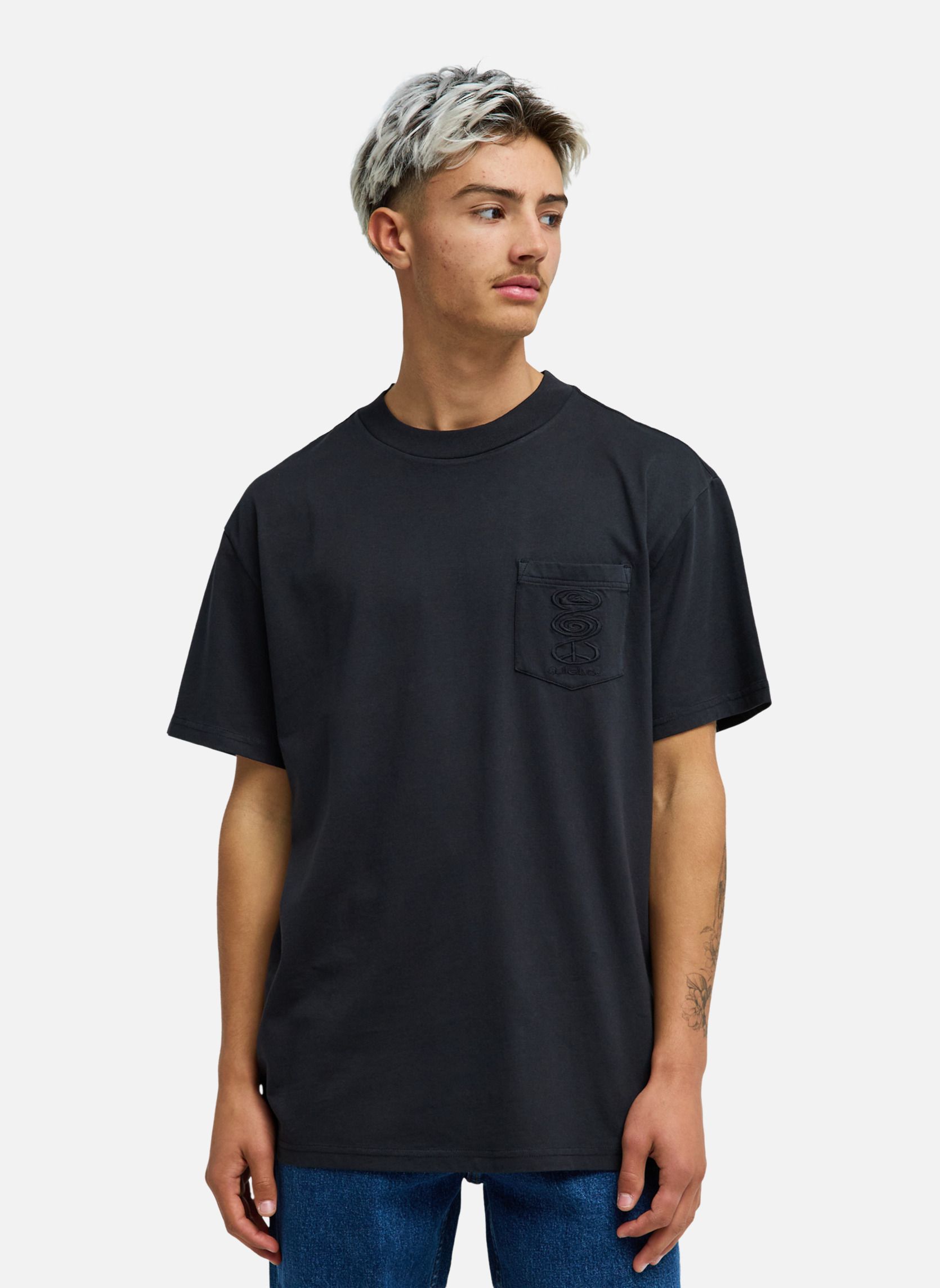 Quiksilver Tee-shirts Oxni Washed homme noir | Sarenza France