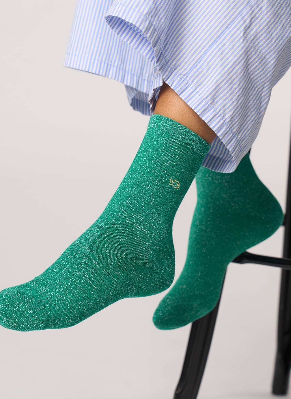 BILLYBELT Chaussettes Unie pailletée rose néon femme vert | Sarenza France