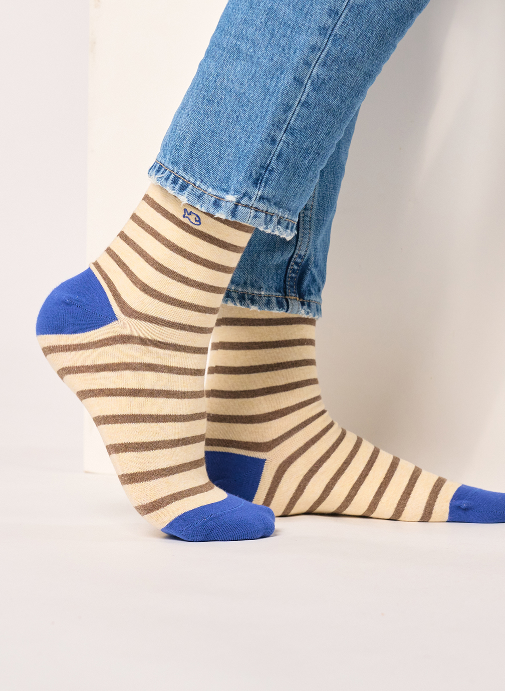 BILLYBELT Chaussettes A rayures homme beige | Sarenza France