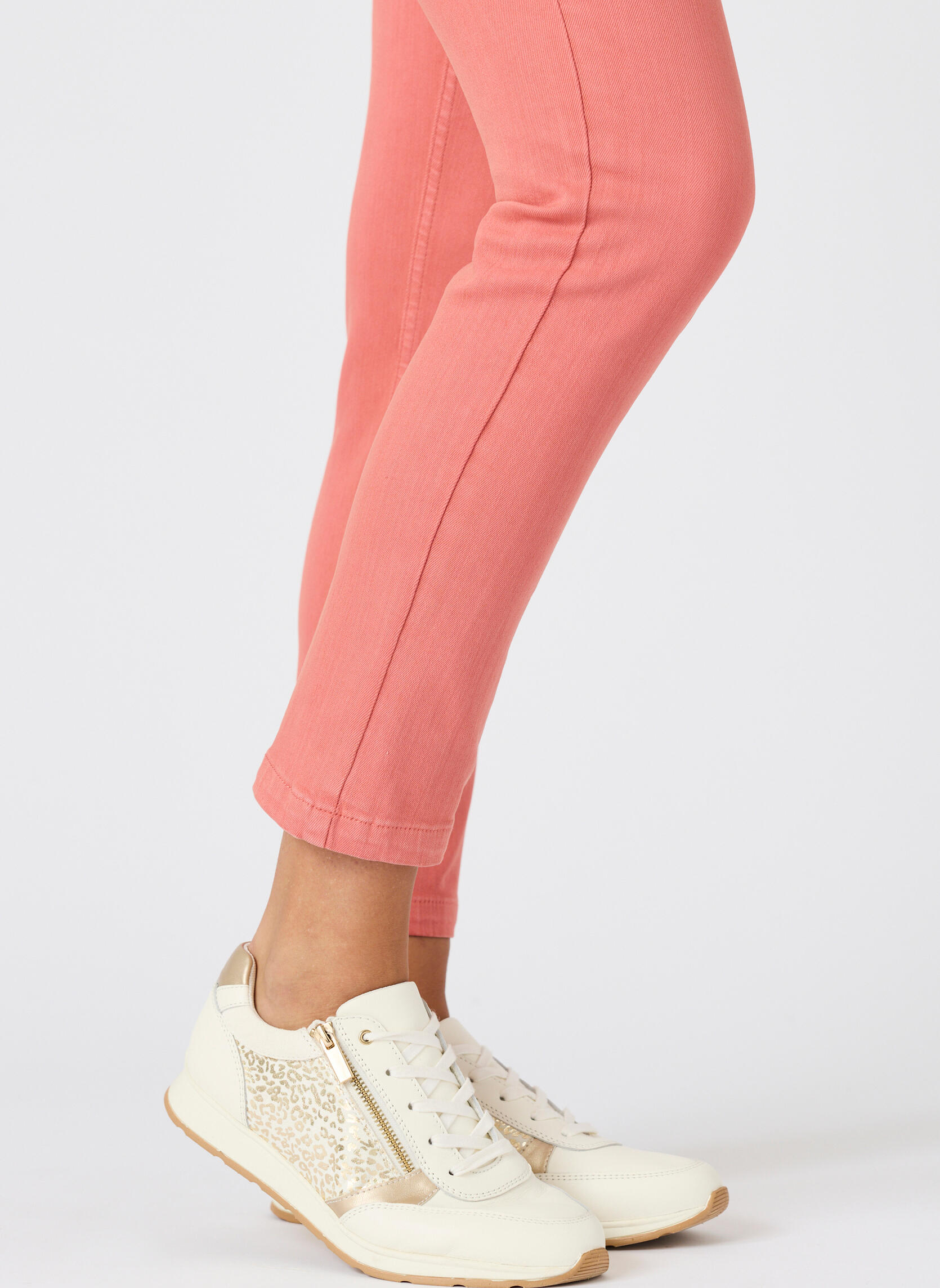 Damart Jeans droit Jean slim 7/8ème Perfect Fit by Damart femme rose ...