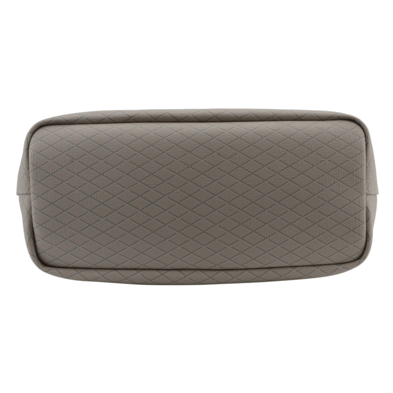 Pourchet Cabas Sac porté épaule Waves en toile enduite garnie cuir de ...