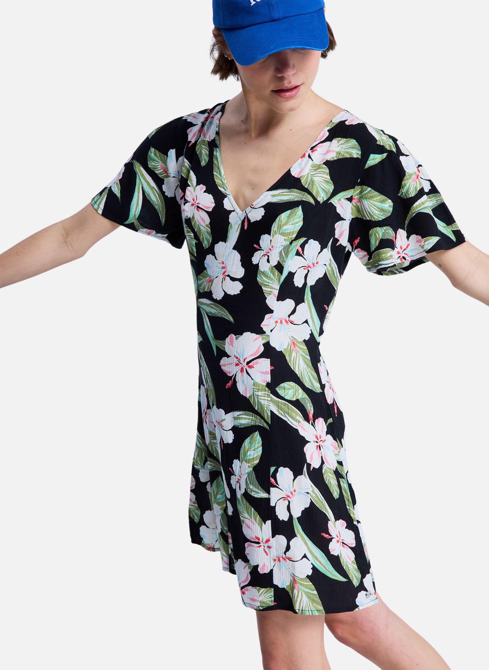 Roxy Robes Robe manches courtes FRESH BREEZE MINI. femme noir | Sarenza ...