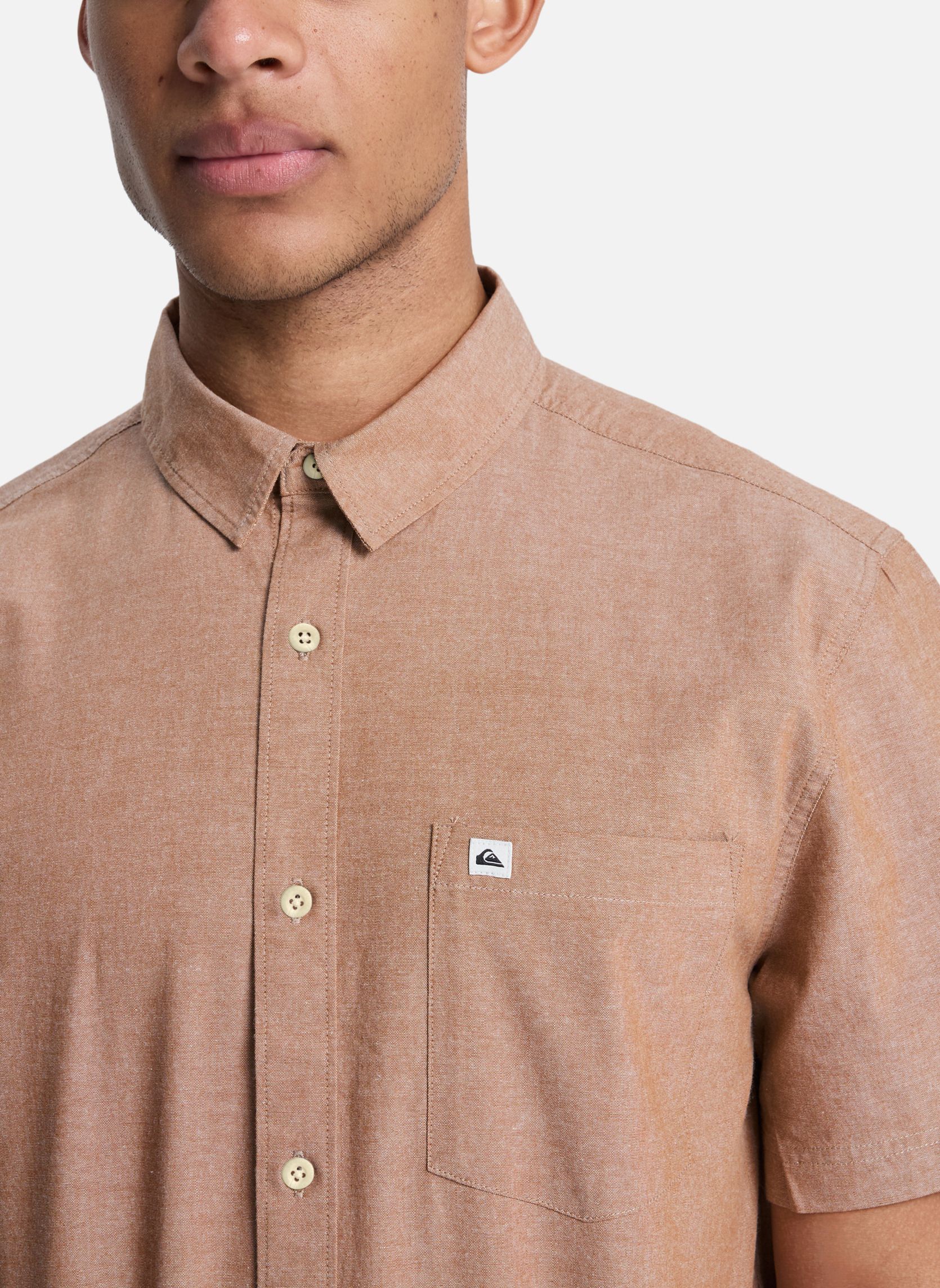 Quiksilver Chemises Chemise manches courtes DRUMFINS homme marron ...