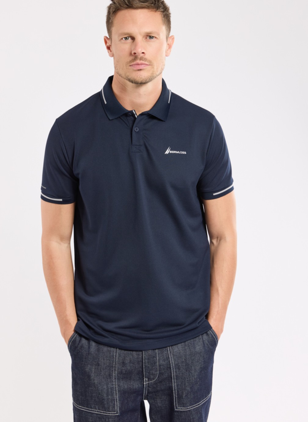 Bermudes Polos manches courtes Polo Gennaker navy homme bleu | Sarenza ...