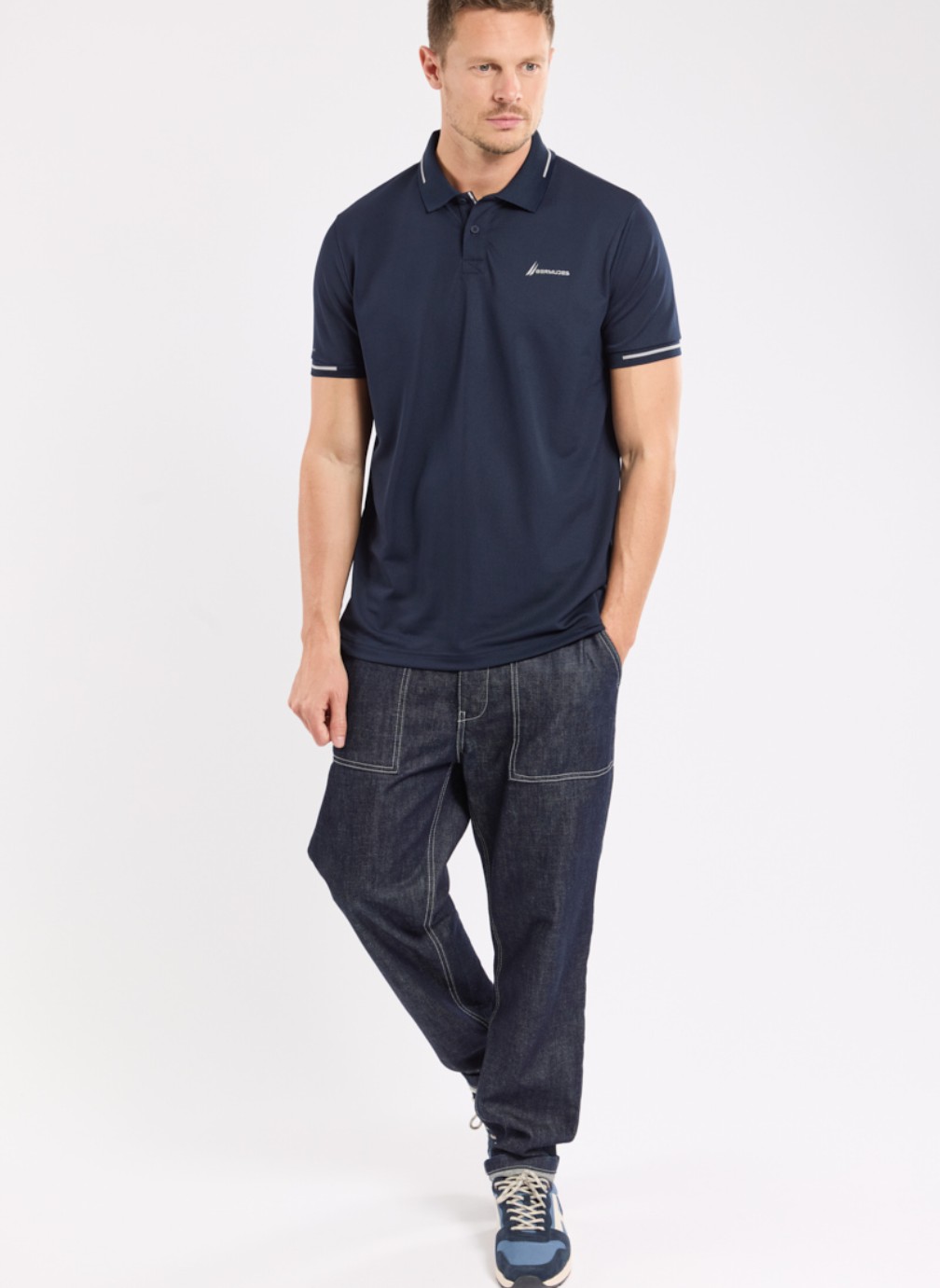 Bermudes Polos manches courtes Polo Gennaker navy homme bleu | Sarenza ...