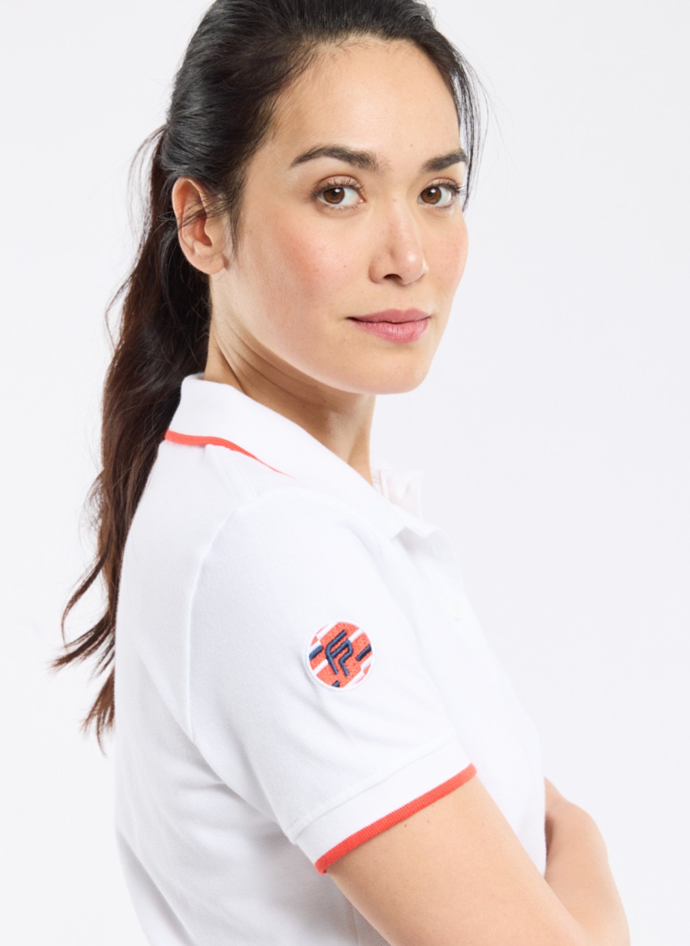 Armor Lux Polos manches courtes Polo 12903 blanc/pompon femme blanc ...