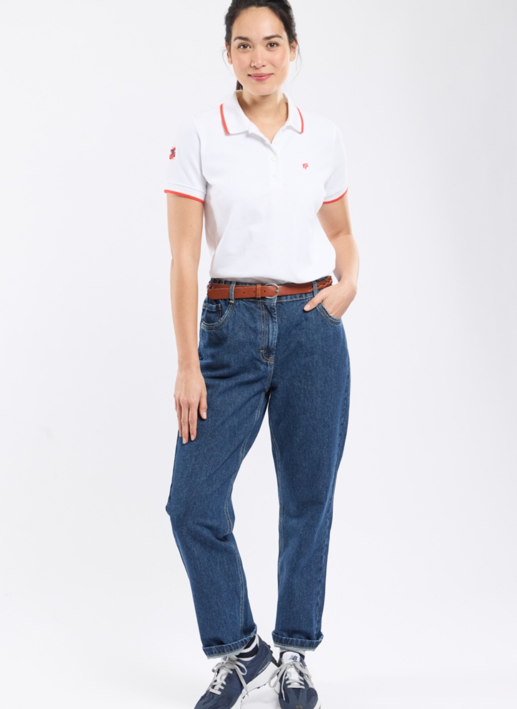 Armor Lux Polos manches courtes Polo 12903 blanc/pompon femme blanc ...