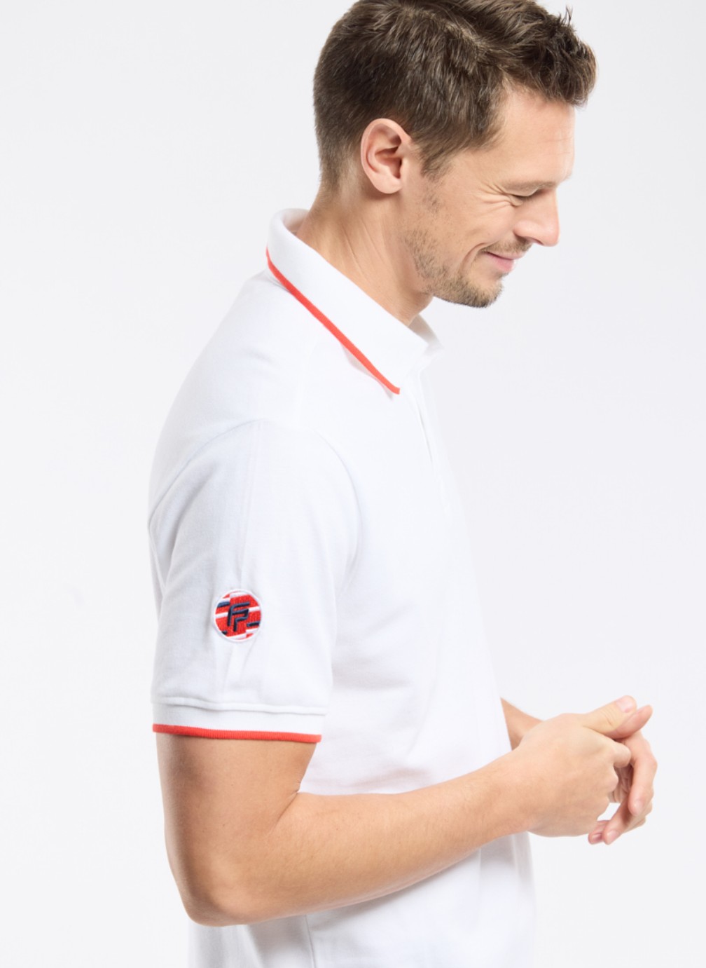 Armor Lux Polos manches courtes Polo 12902 blanc/pompon homme blanc ...