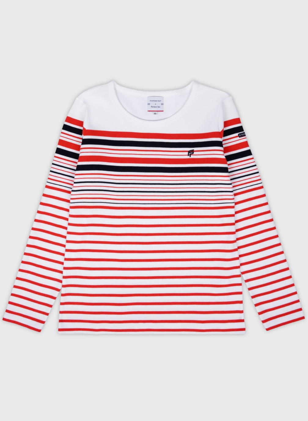 Armor Lux Tee-shirts manches courtes Marinière 12865 blanc/ pompon ...