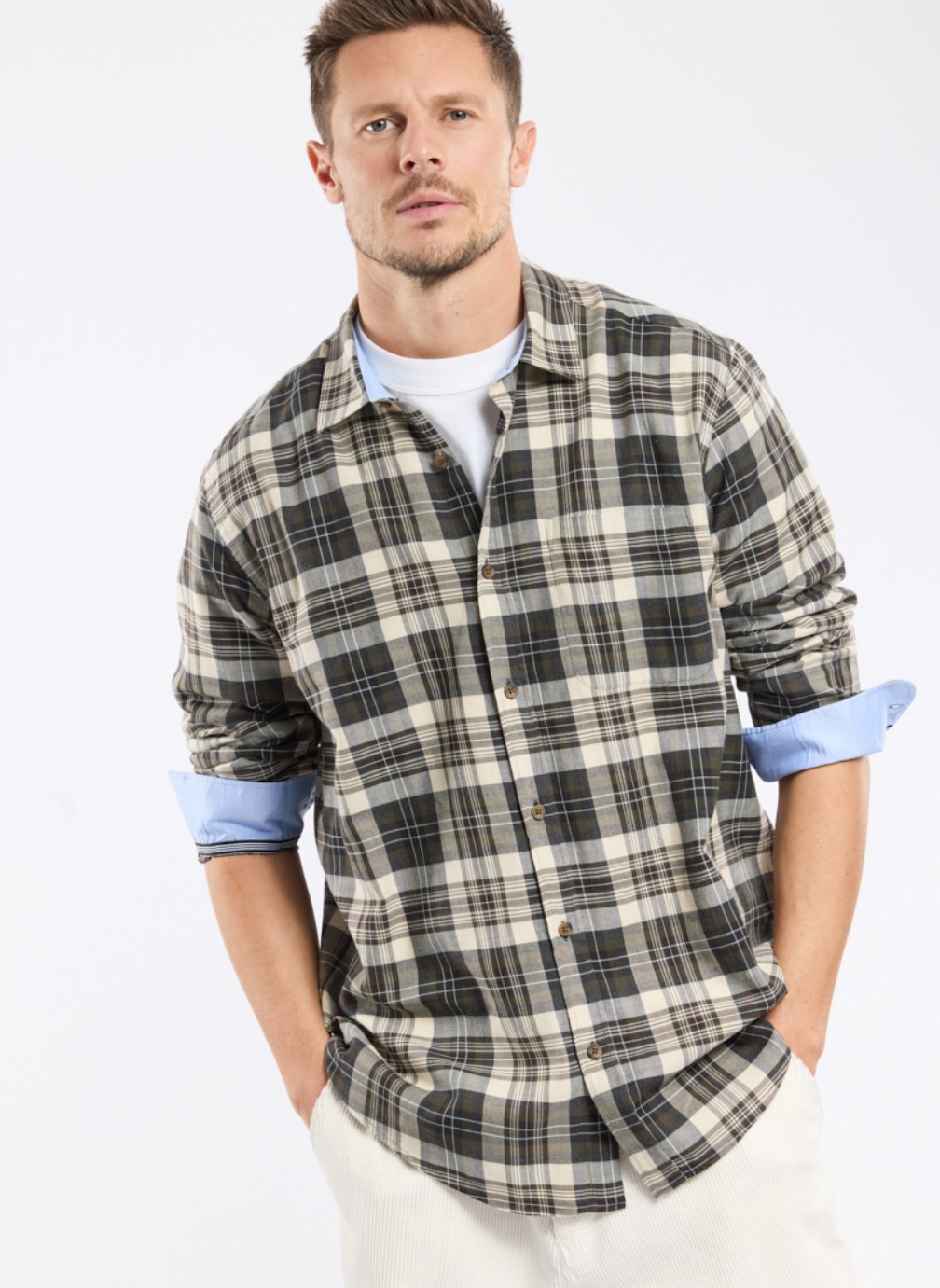Armor Lux Chemises Chemise 74495 carreaux chiméra homme marron ...