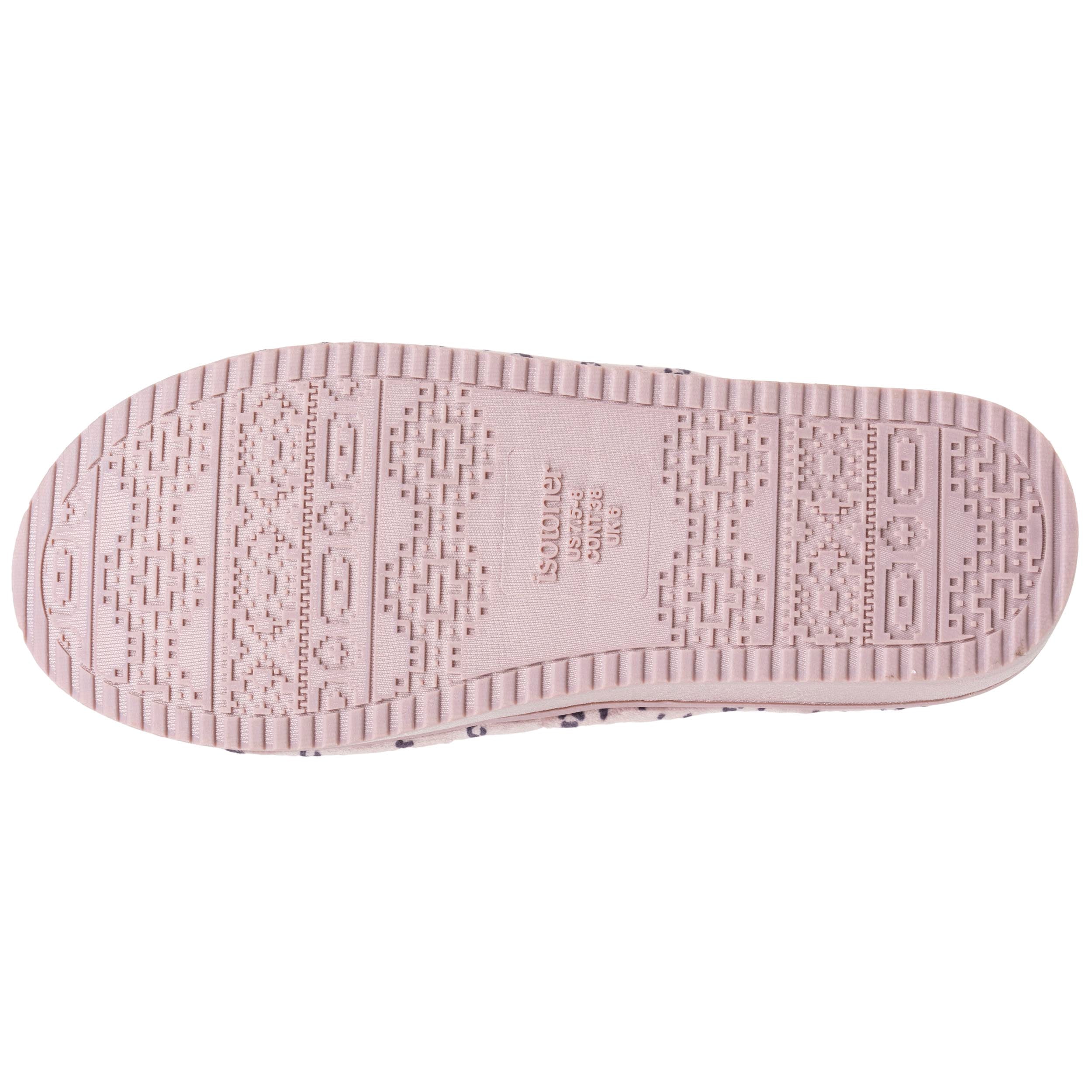 Isotoner Chaussons Chaussons sandales plateforme Femme Léopard blush ...