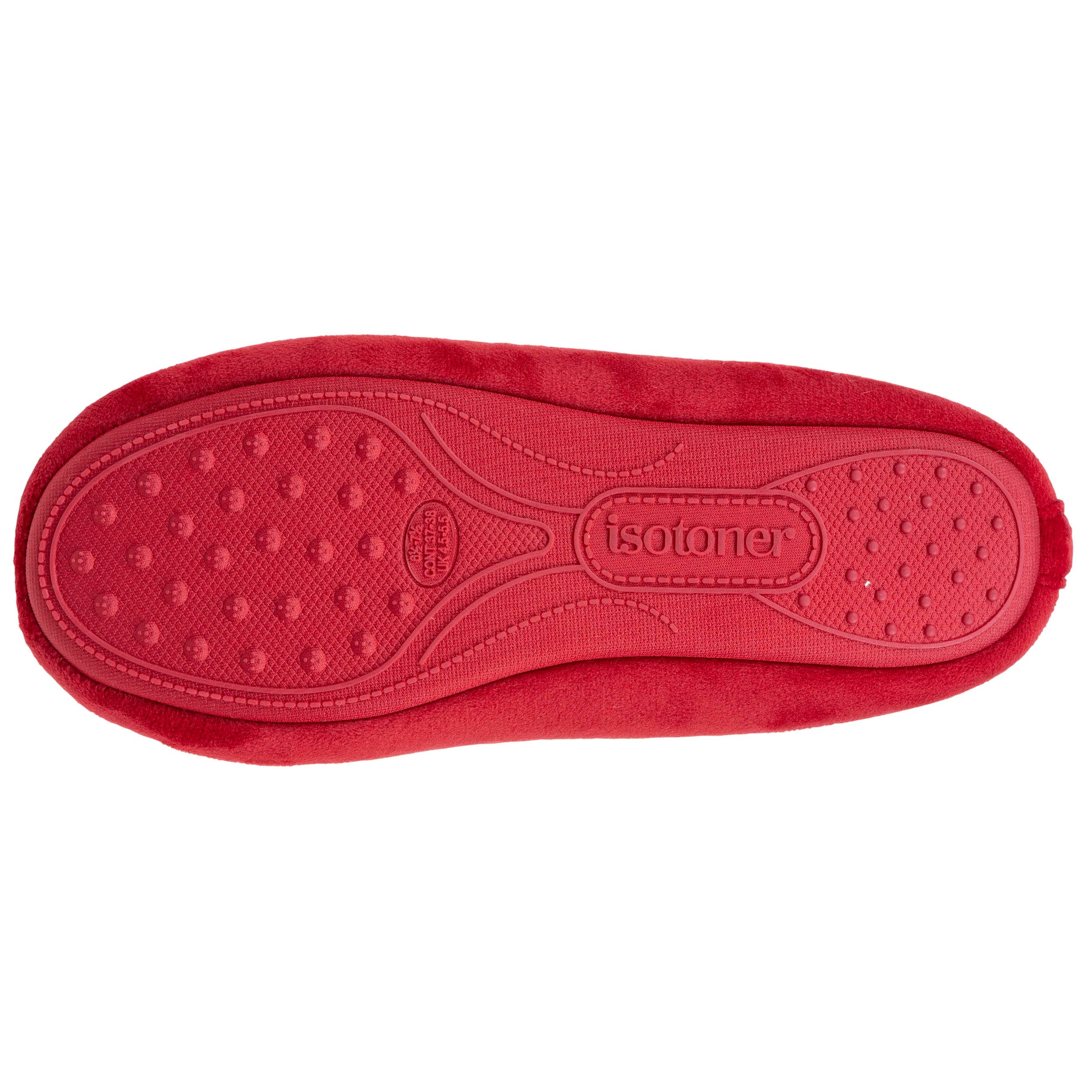Isotoner Chaussons Chaussons ballerines Femme Rouge femme rouge ...