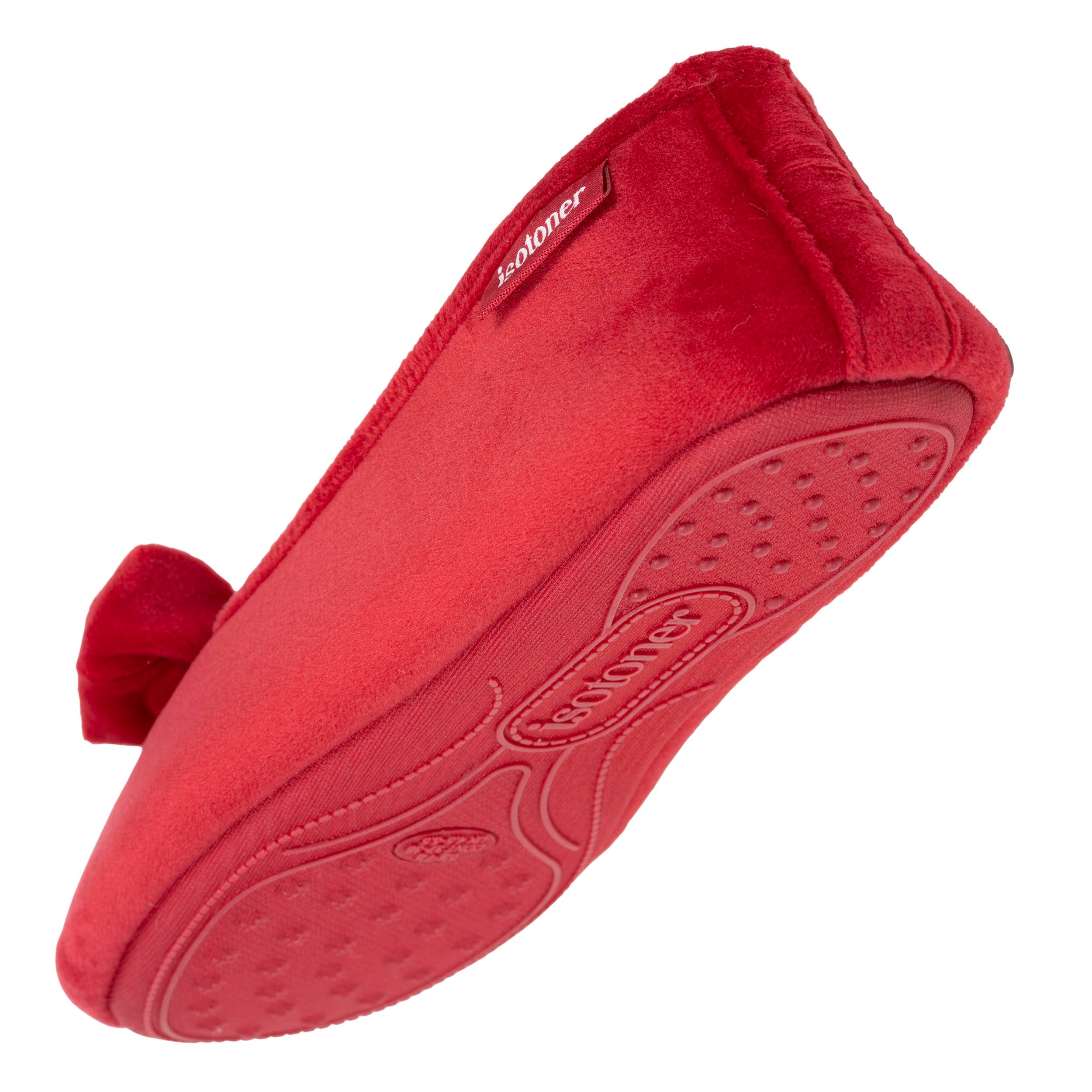 Isotoner Chaussons Chaussons ballerines Femme Rouge femme rouge ...