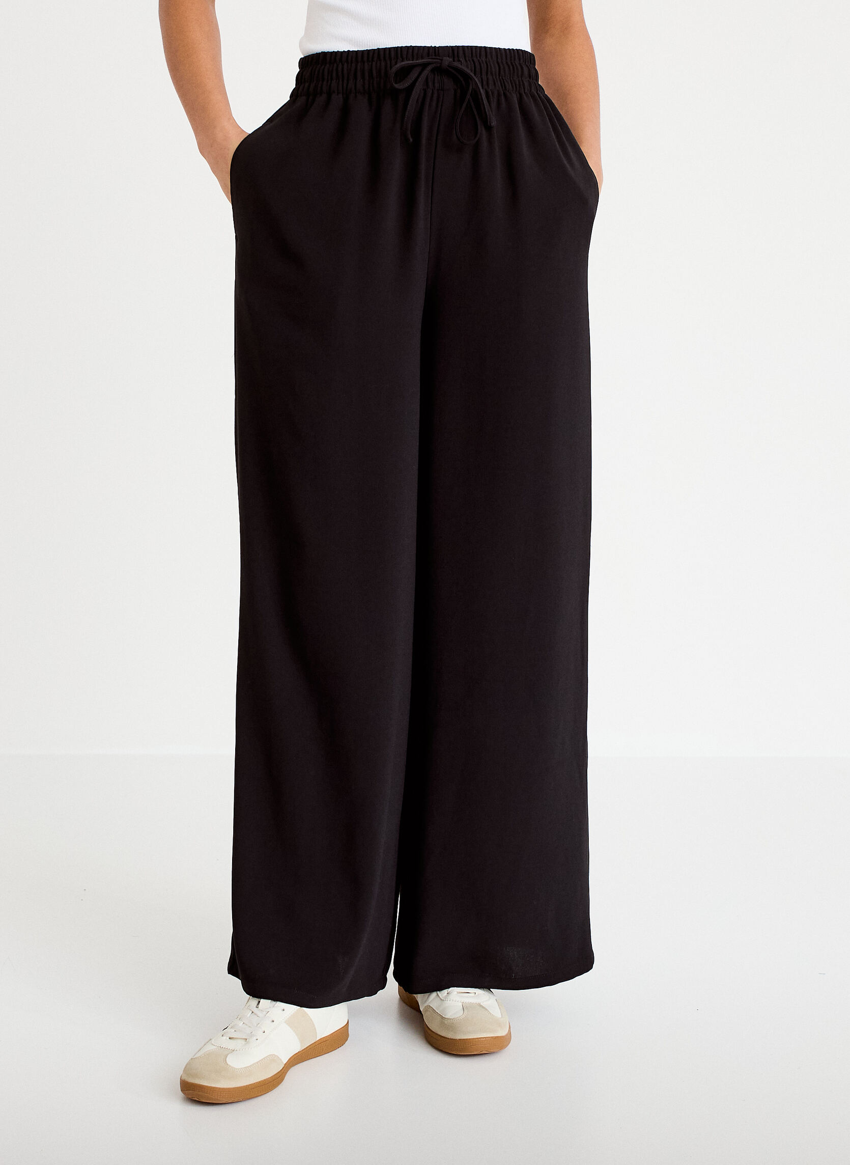 Cache Cache Pantalons droit Pantalons fluides - PALAZZOWIN2 femme noir ...