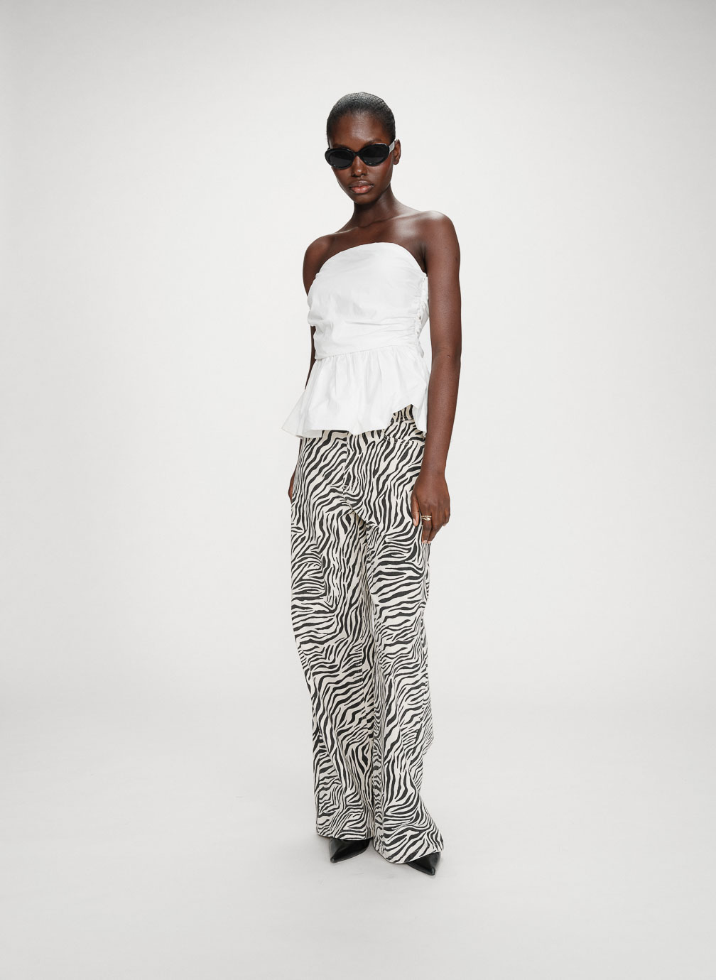 Grace & Mila Tops Top péplum ajusté ivoire Valo femme beige | Sarenza ...