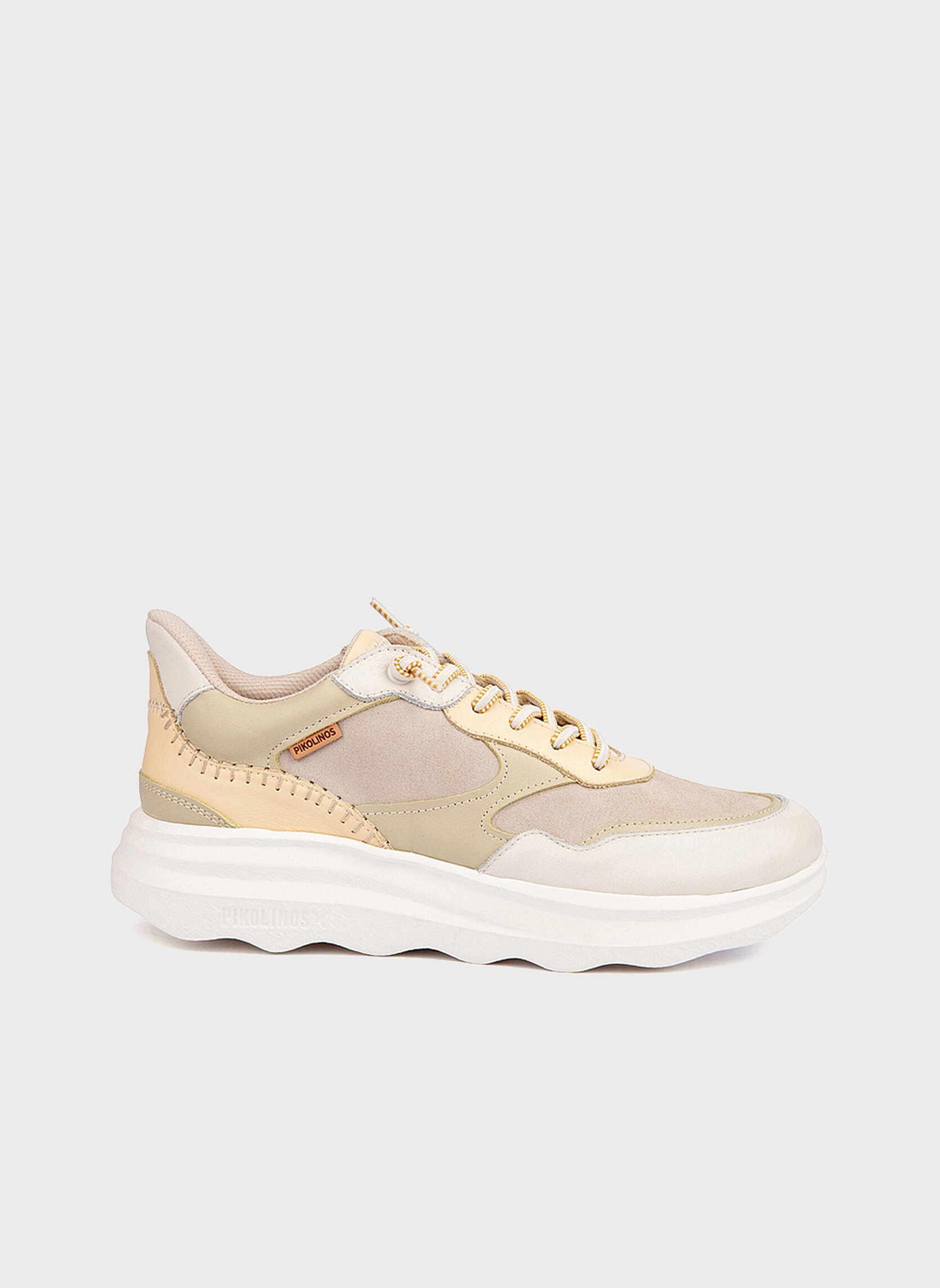 Pikolinos Baskets basses Baskets cuir ZAHARA femme beige | Sarenza France