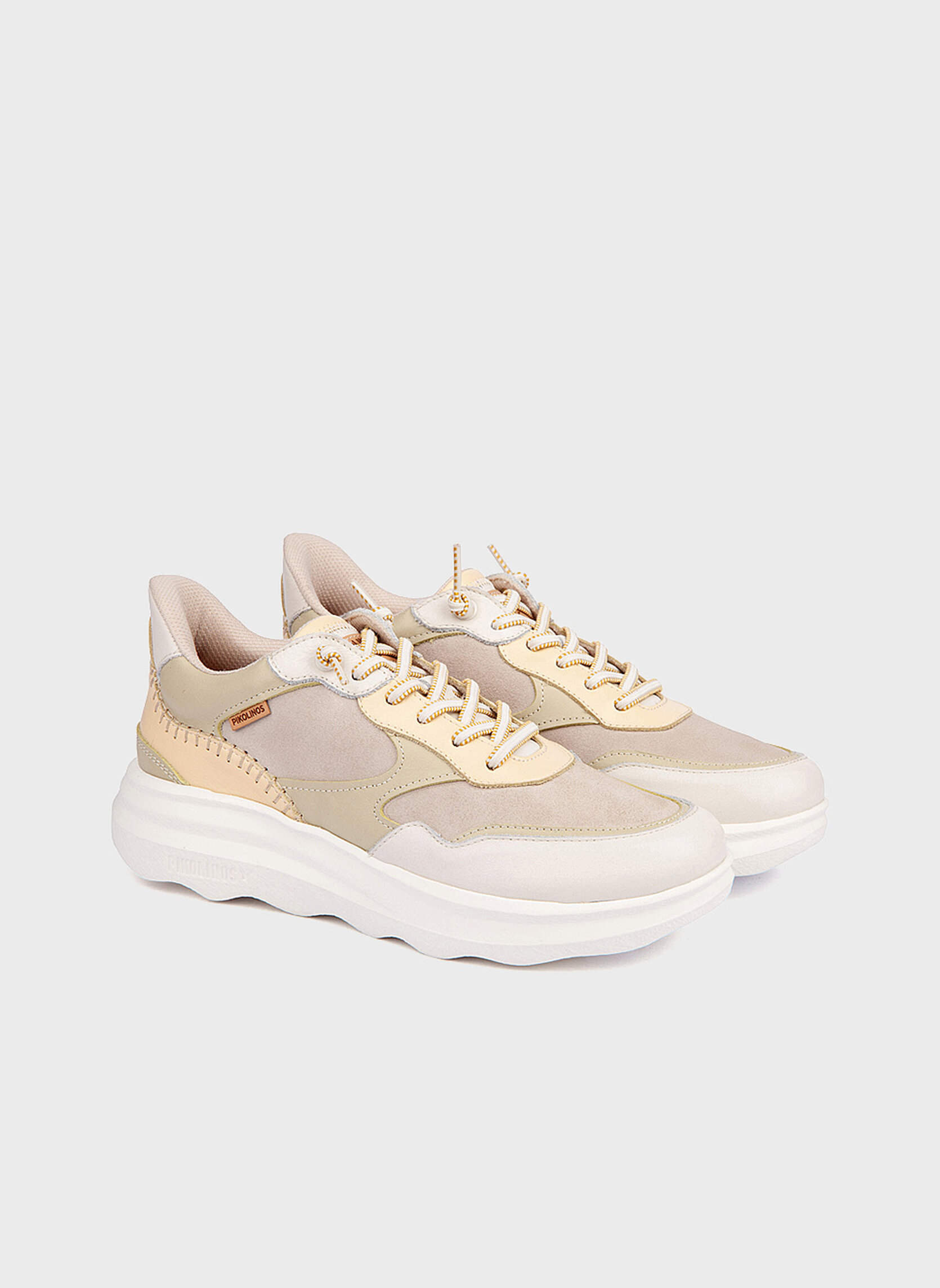 Pikolinos Baskets basses Baskets cuir ZAHARA femme beige | Sarenza France