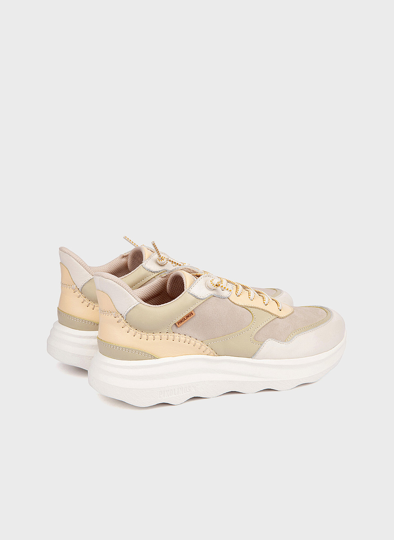 Pikolinos Baskets basses Baskets cuir ZAHARA femme beige | Sarenza France