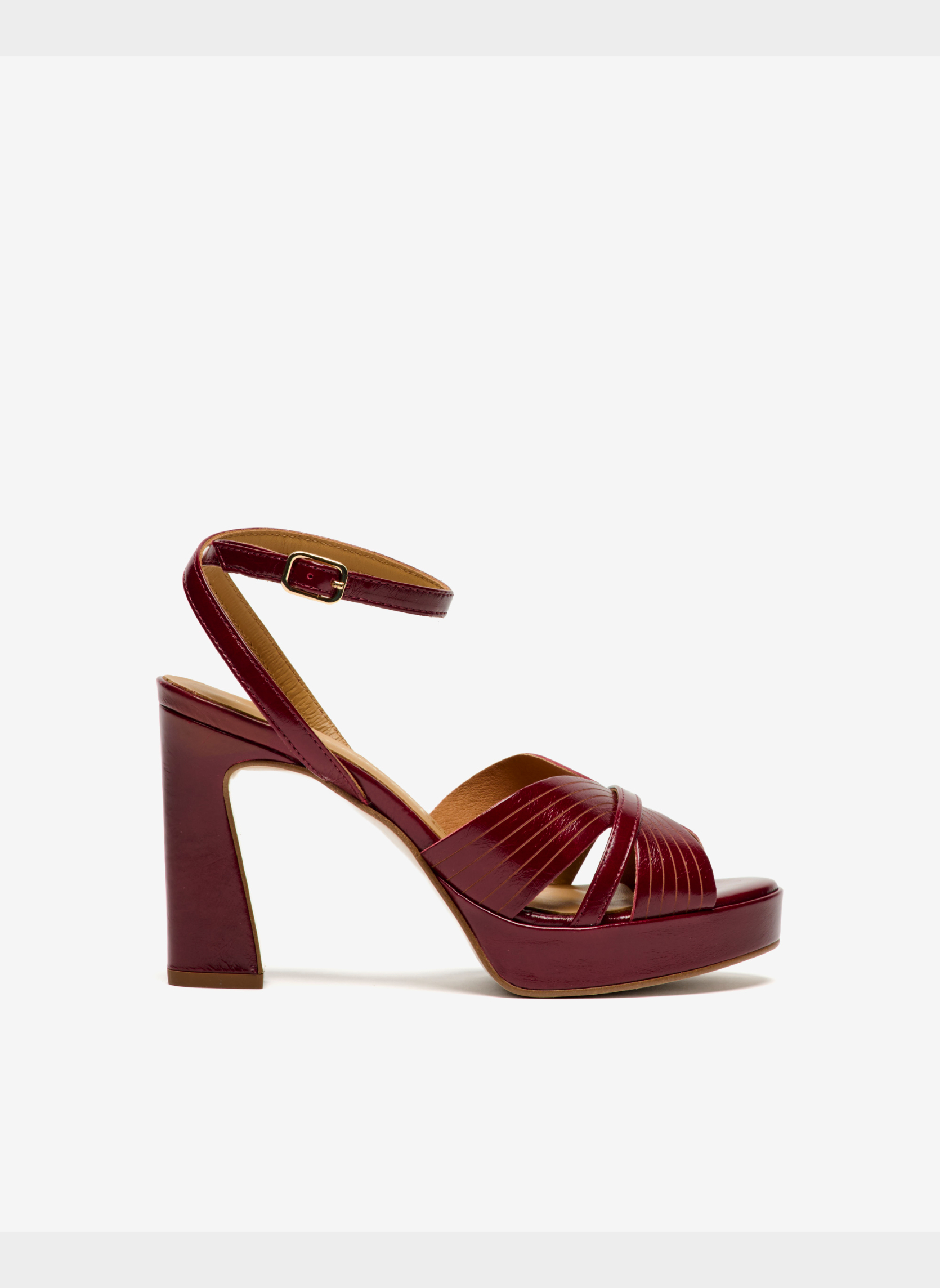 Pedro Miralles Sandales MONTEFIORALLE SANDALES EN CUIR BORDEAUX femme ...