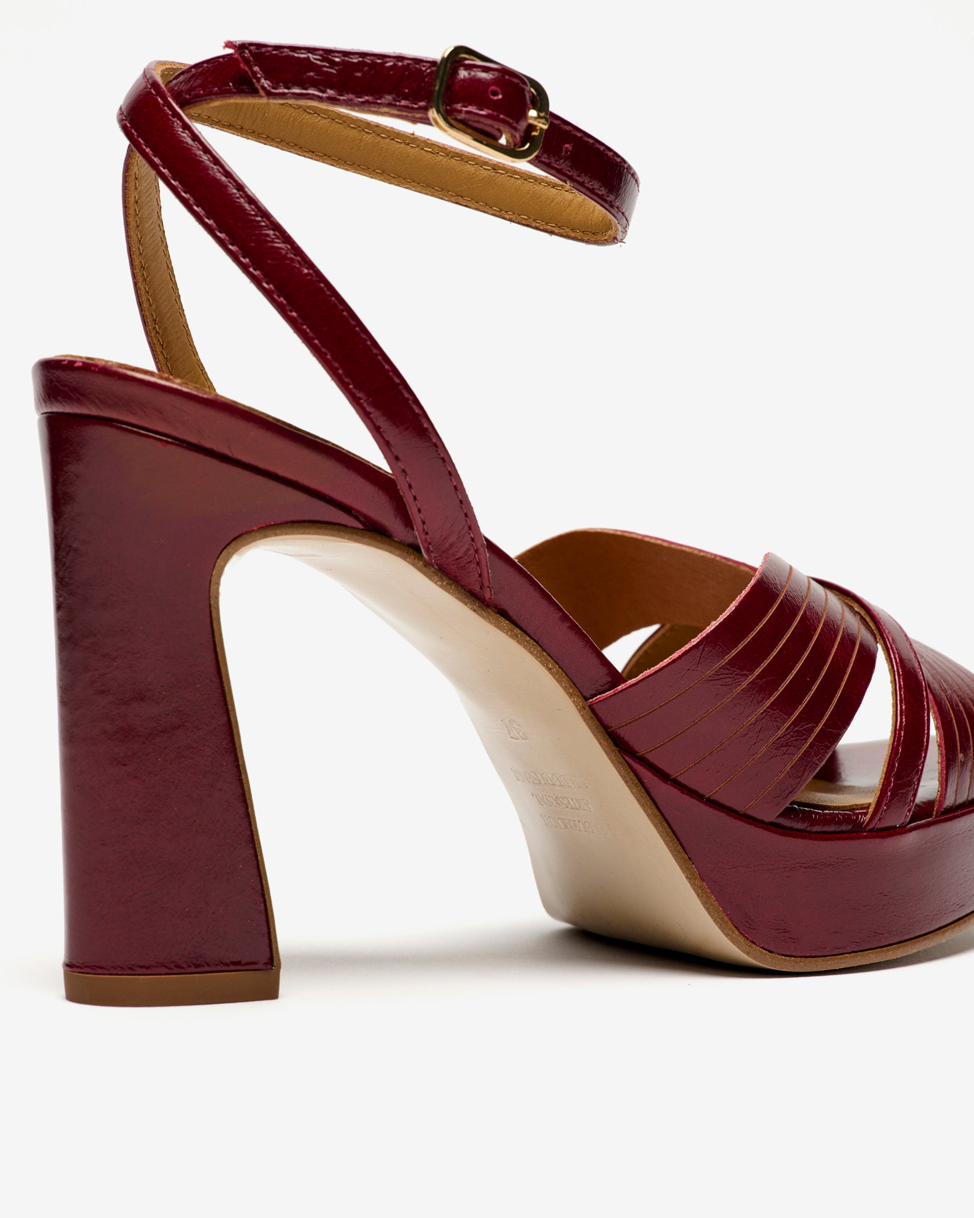 Pedro Miralles Sandales MONTEFIORALLE SANDALES EN CUIR BORDEAUX femme ...