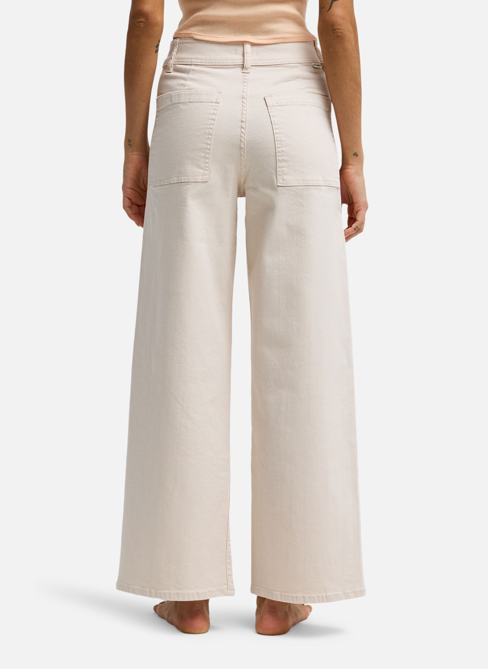 Billabong Pantalons droit Pantalon ample FREE FALL TWILL femme beige ...