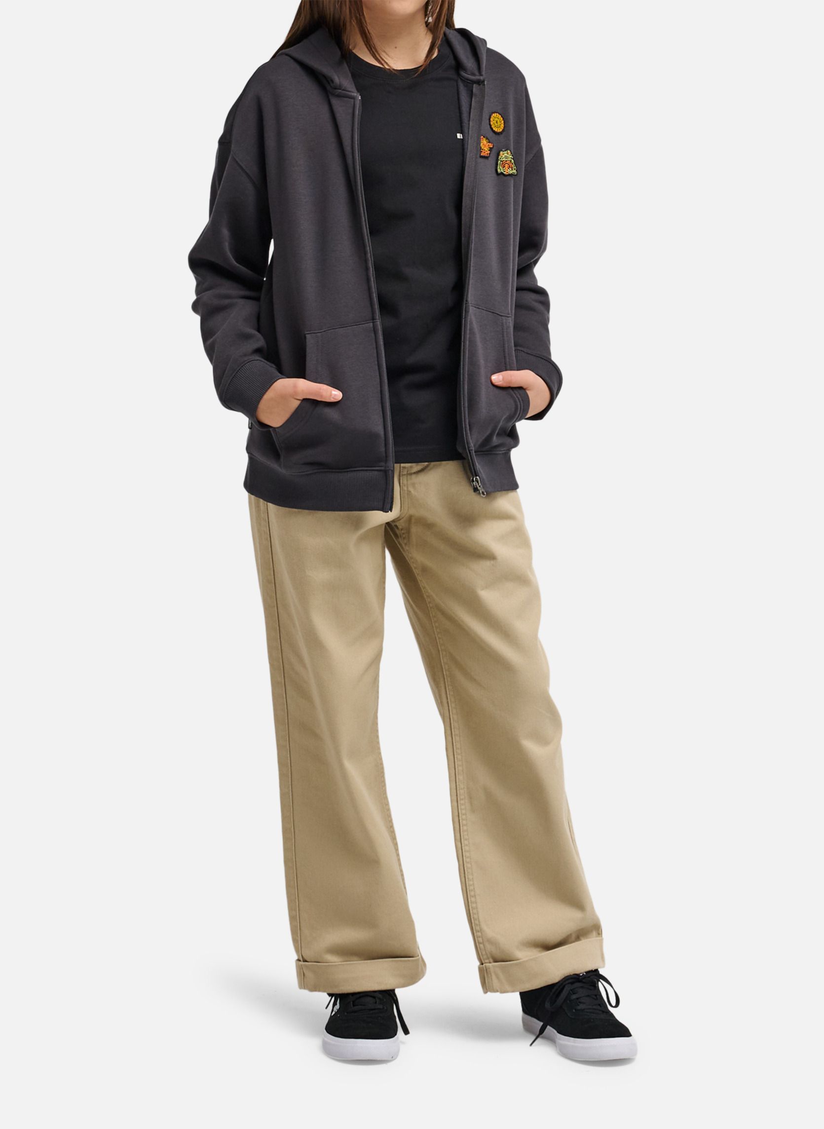 Element Sweats à capuche Timber Icon Embroidery garçon noir | Sarenza ...