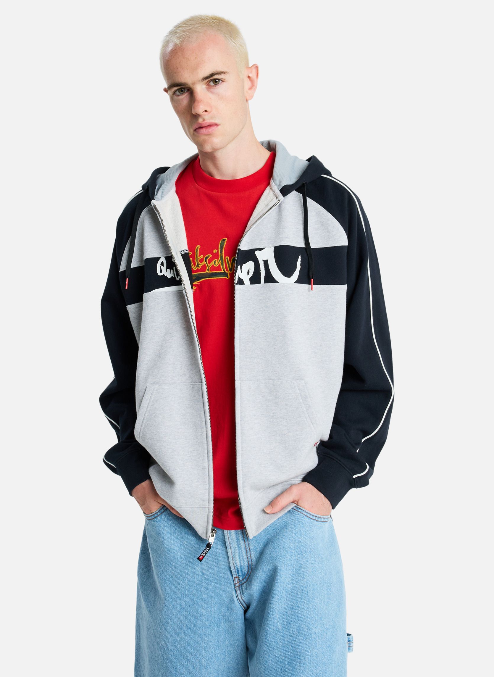 Quiksilver Sweats à capuche YG Operator homme gris | Sarenza France
