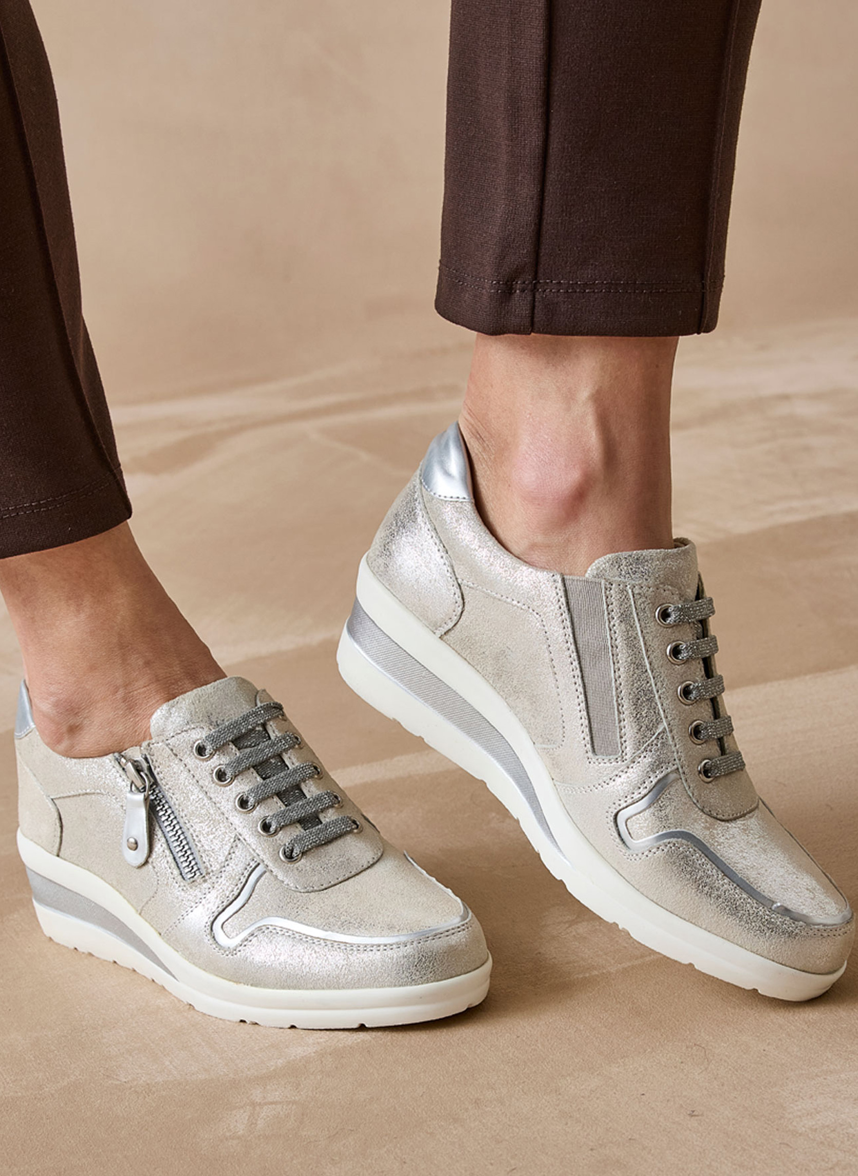 Pediconfort Baskets basses DERBIES femme argent | Sarenza France