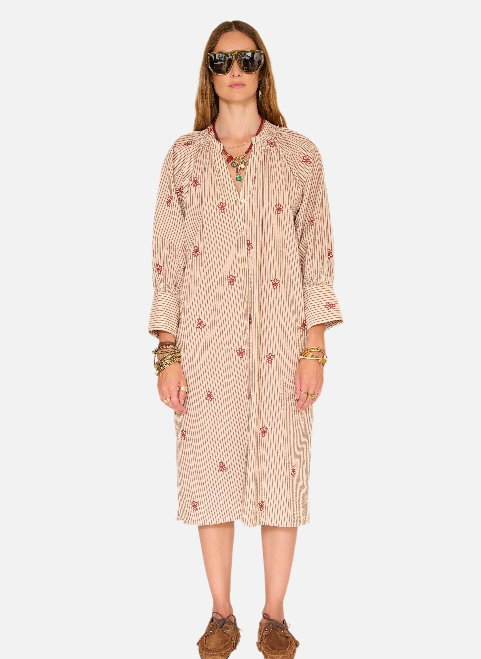MKT Studio Robes Robe Rike Natural femme beige | Sarenza France