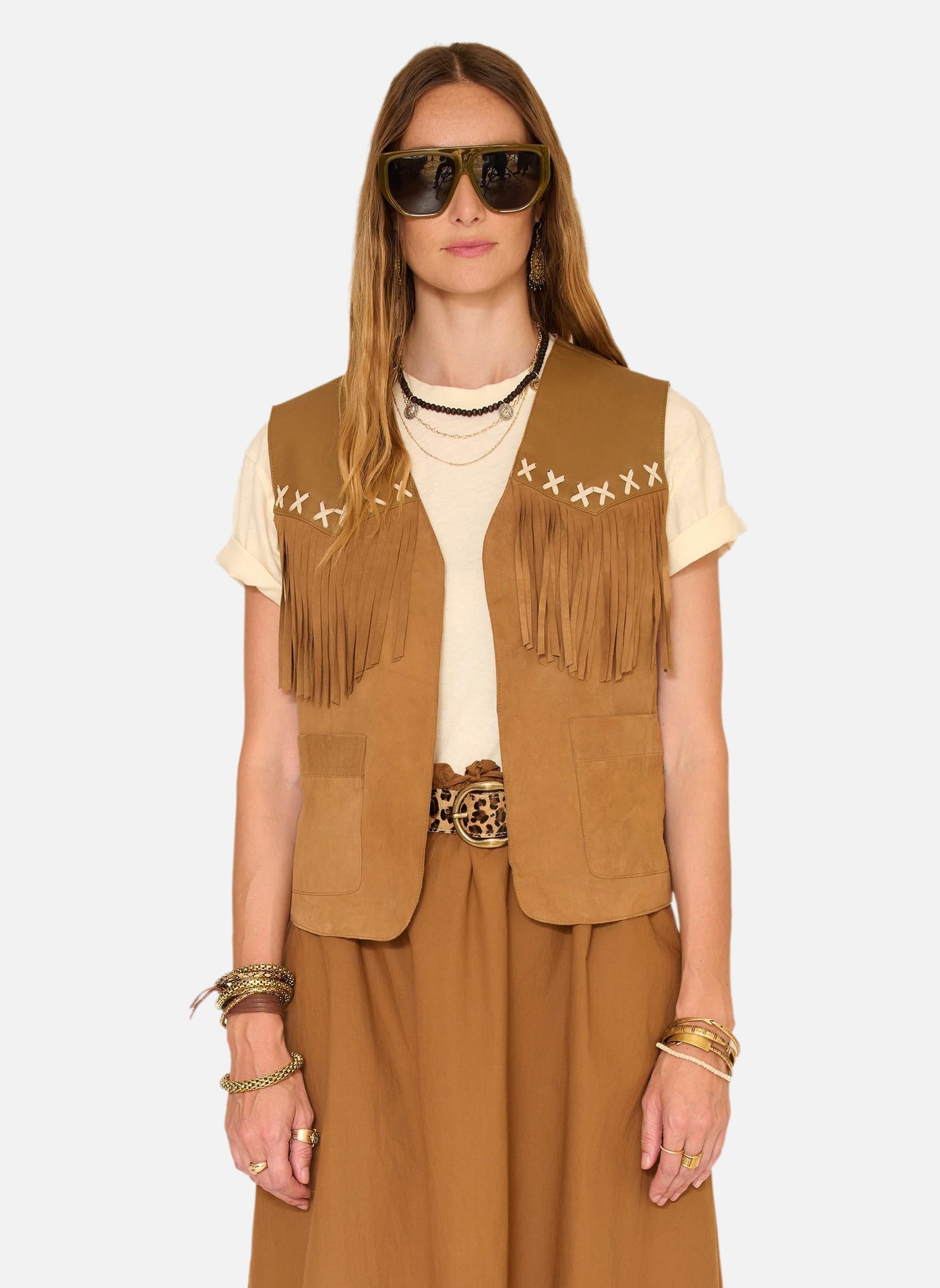 MKT Studio Gilets Gilet Gwen Nuts femme marron | Sarenza France