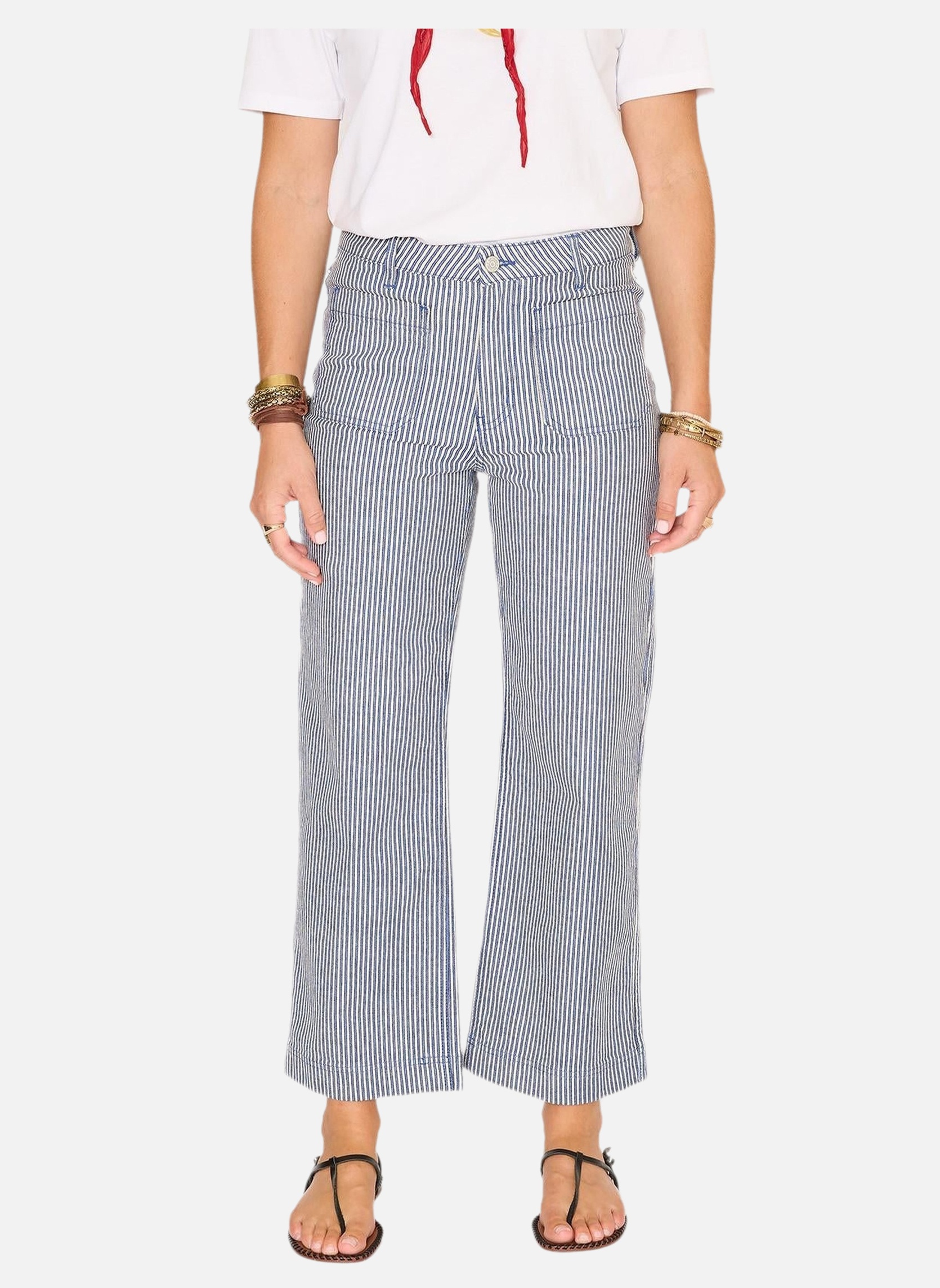 MKT Studio Jeans droit Jean The Frida Portofino Stripes Blue femme bleu ...
