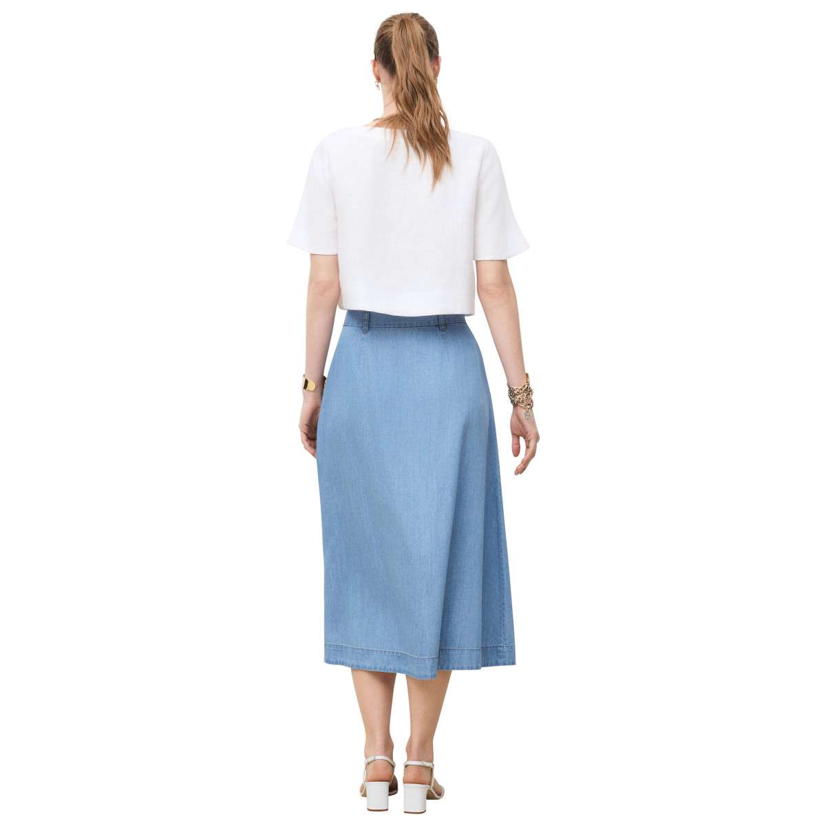 Caroll Jupes mi-longues Jupe longue droite - 261J-Jaloma femme bleu ...