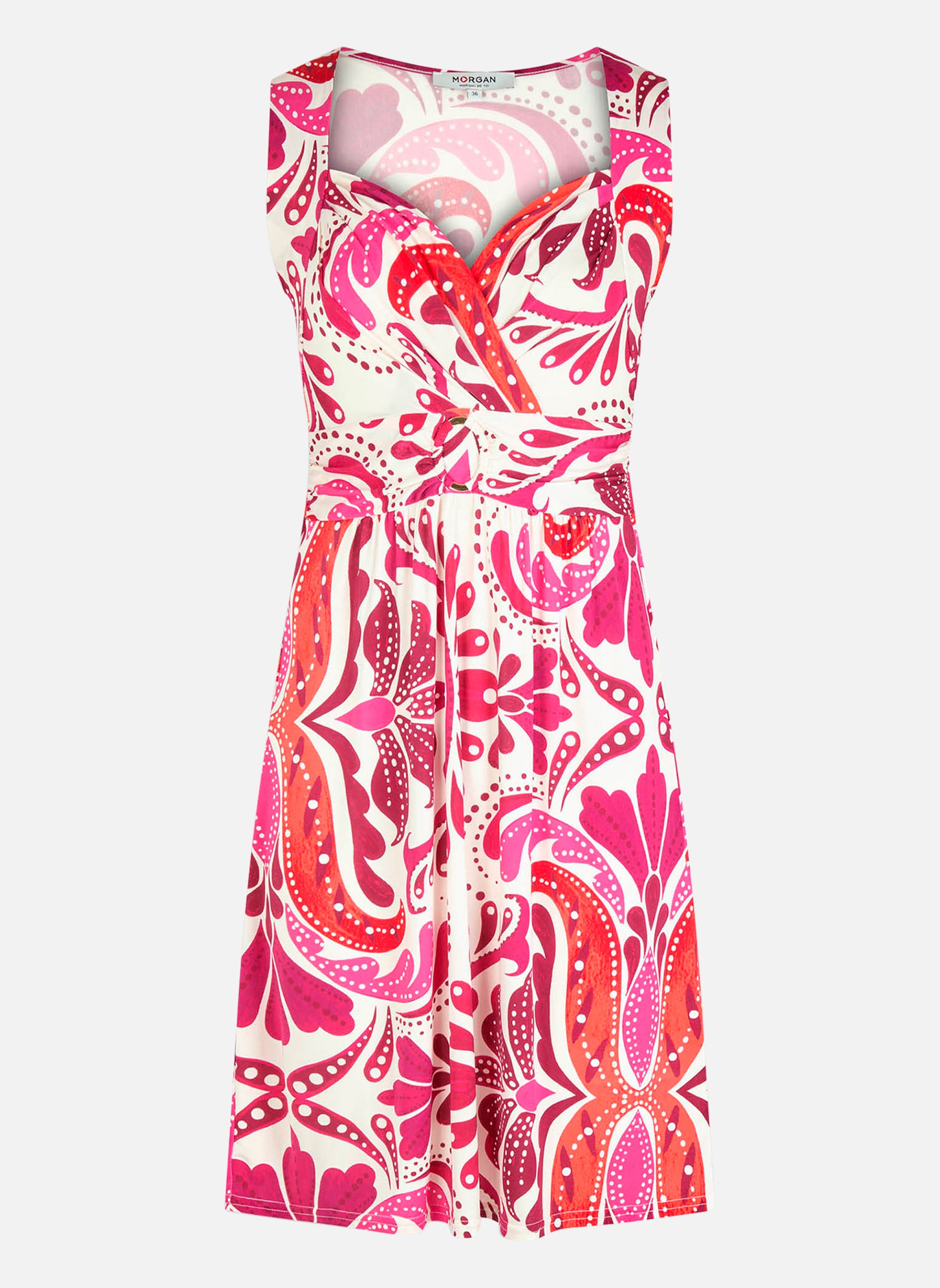 Morgan Robes Robe courte à motifs cintrée - 261-Rannie femme rose ...