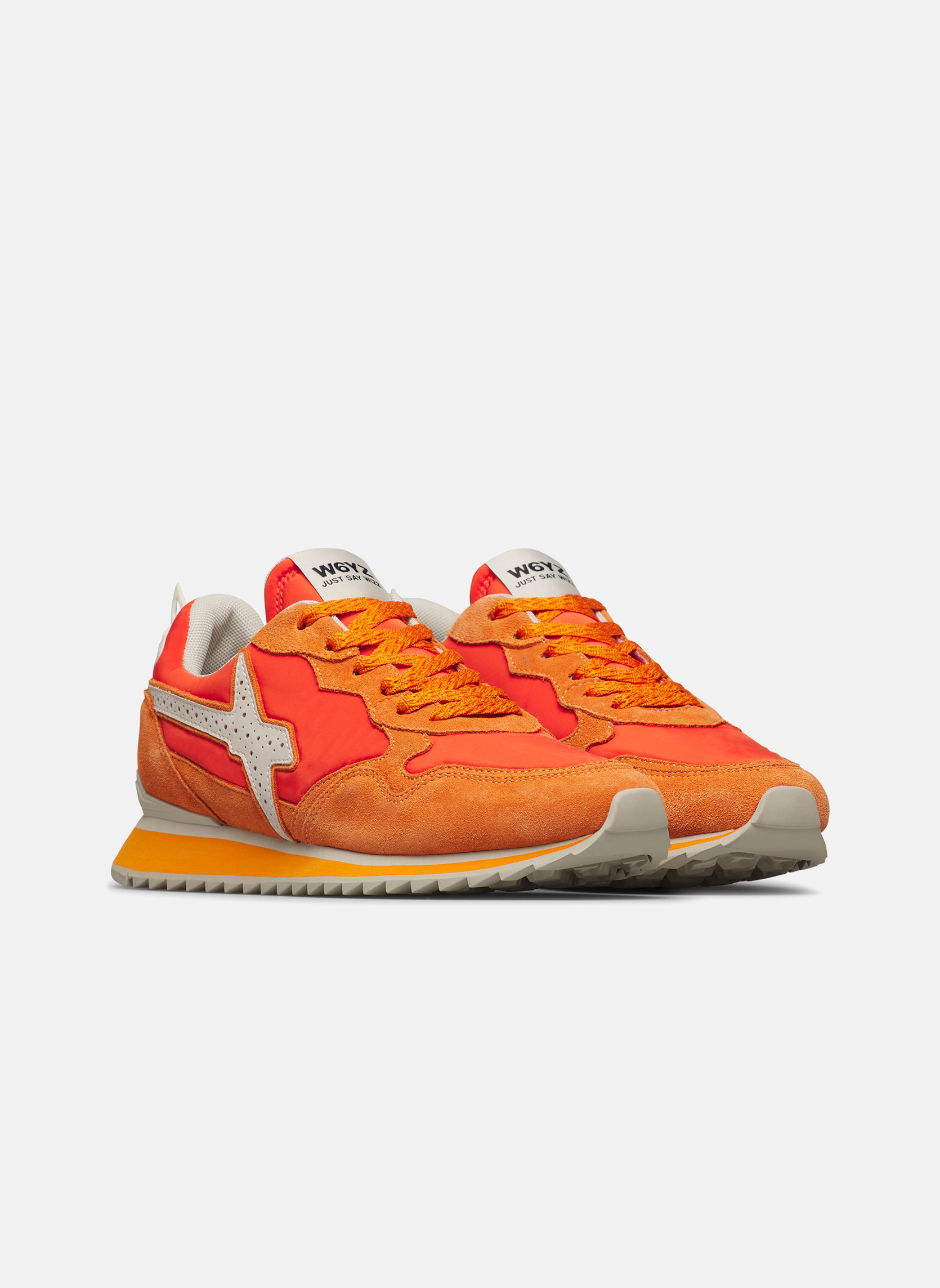 W6YZ Baskets basses Sneakers JET-M. Vert- homme orange | Sarenza France