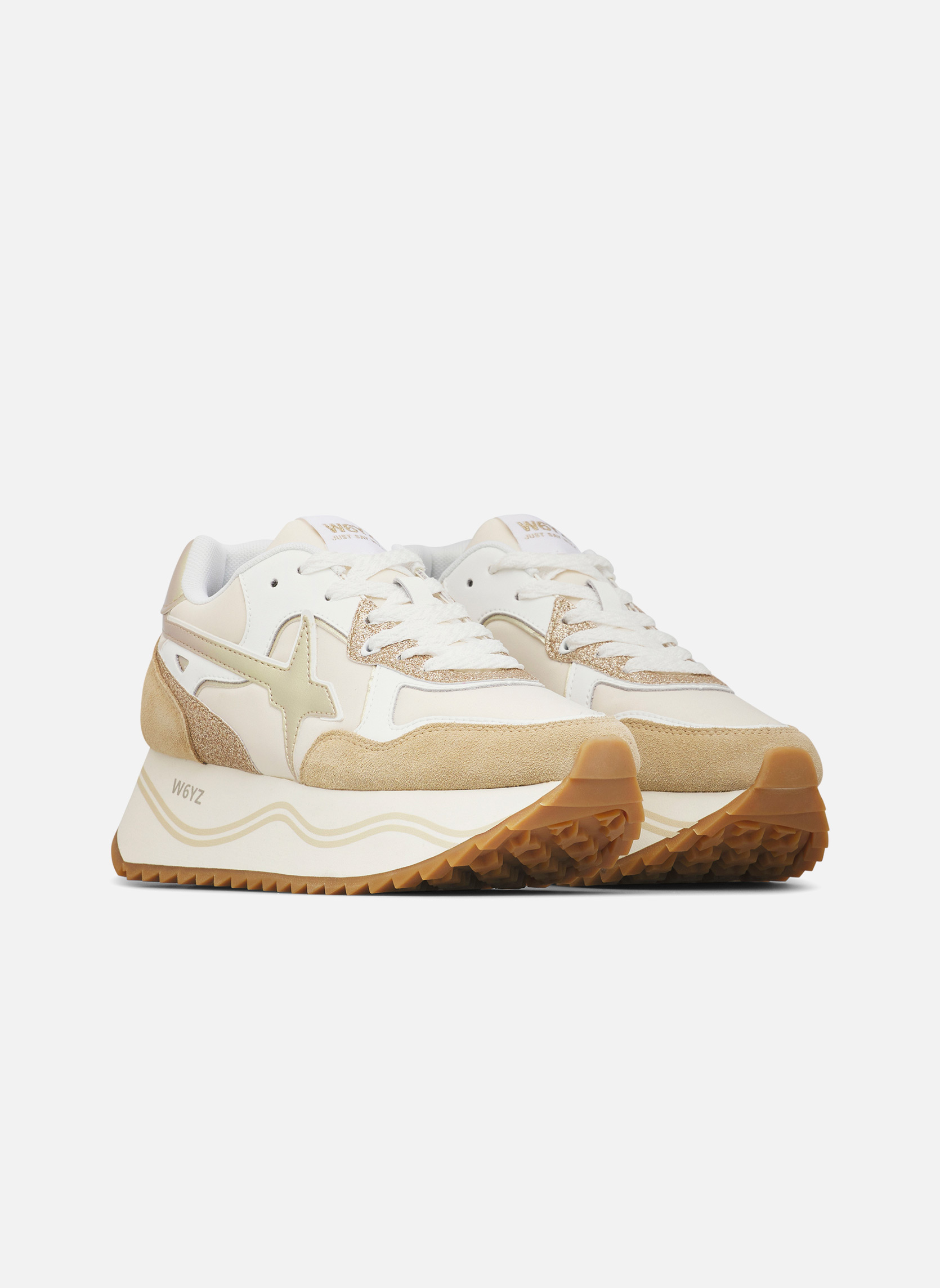 W6YZ Baskets basses Sneakers DEVA W. Beige-Blanc femme beige | Sarenza ...