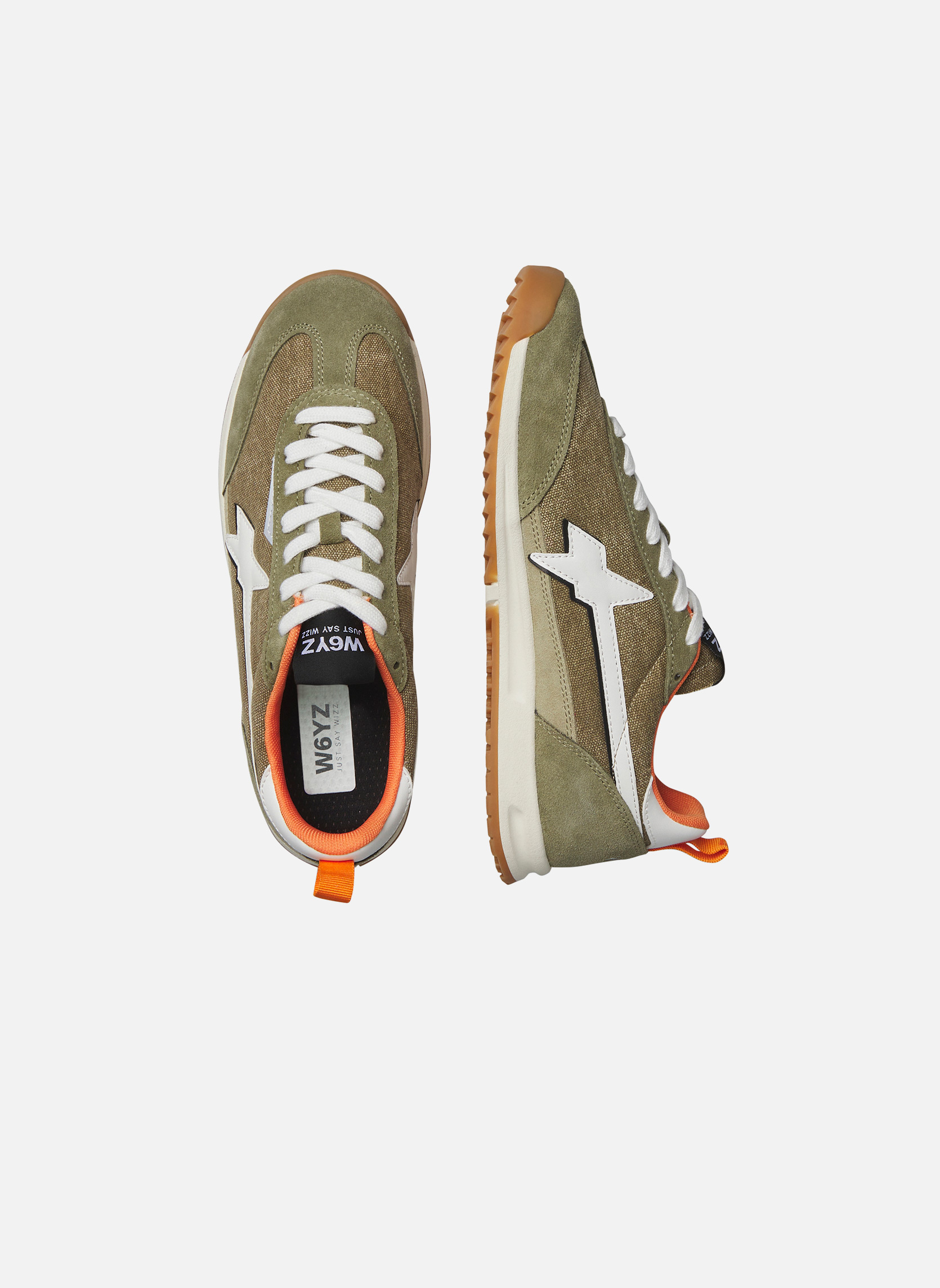 W6YZ Baskets basses Sneakers KEY-M. Kaki-Blanc homme vert | Sarenza France