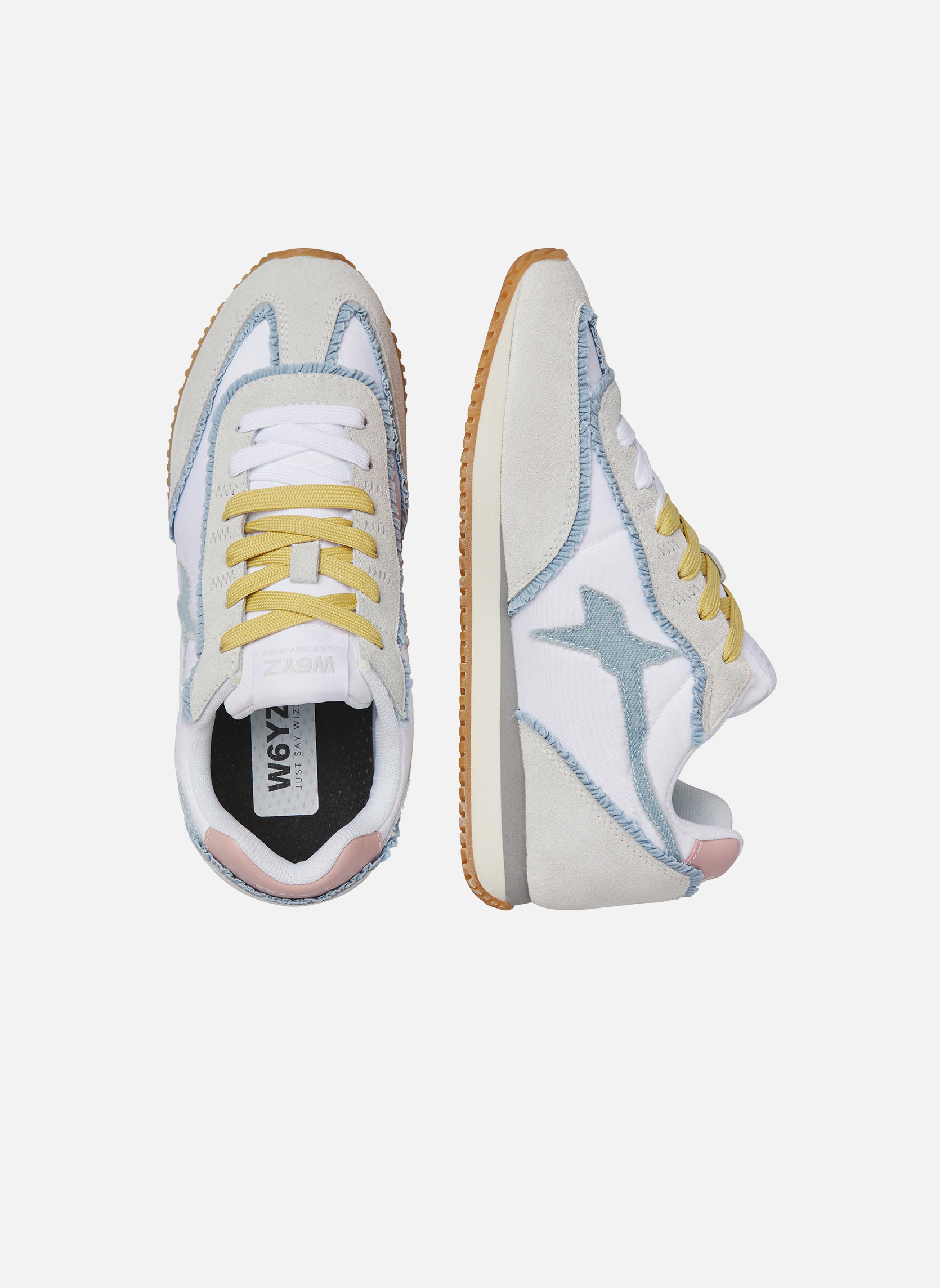 W6YZ Baskets basses Sneakers SAMOA-UNI. Céleste-Céleste homme blanc ...