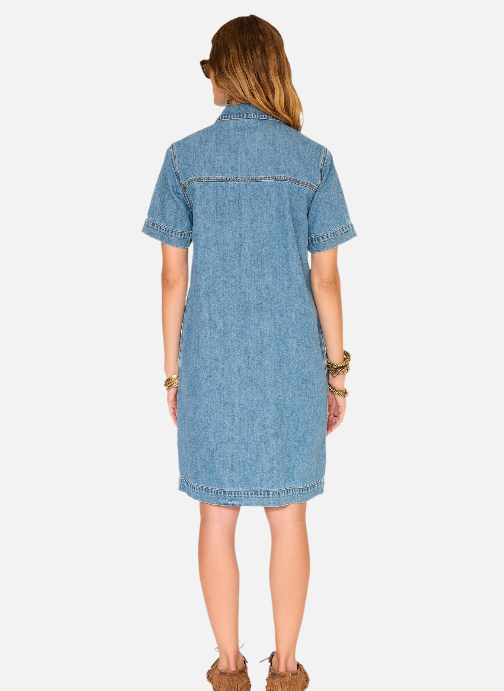 MKT Studio Robes Robe Rosalie Shibuya Blue Midwest Wash femme bleu ...