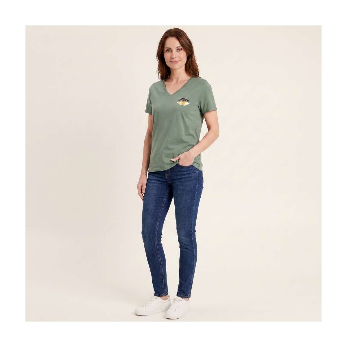 ONLY CARMAKOMA Tee-shirts T-shirt coton biologique col rond droit ...