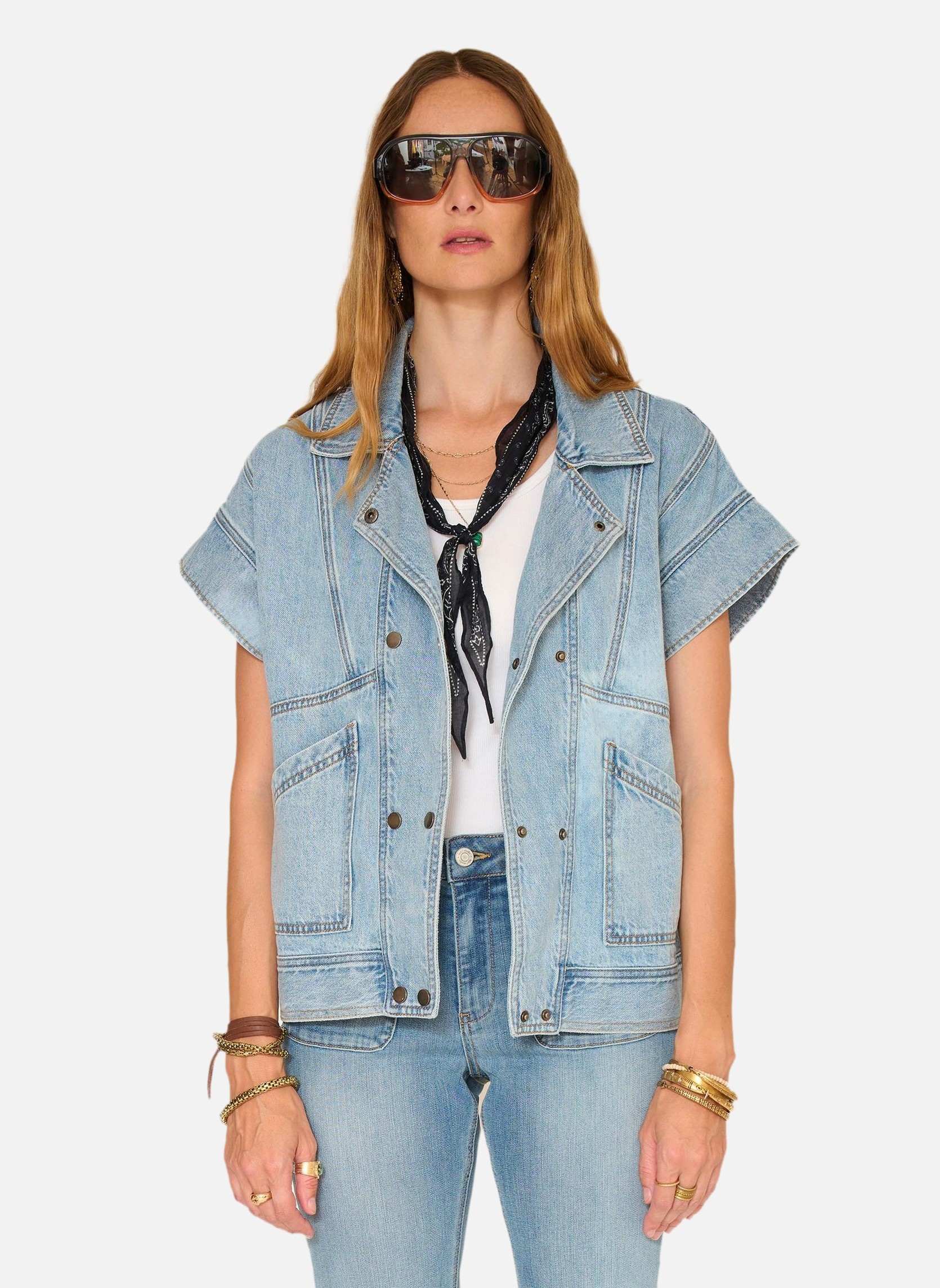 MKT Studio Vestes Veste Wagner Osaka Blue Roosevelt Wash femme bleu ...