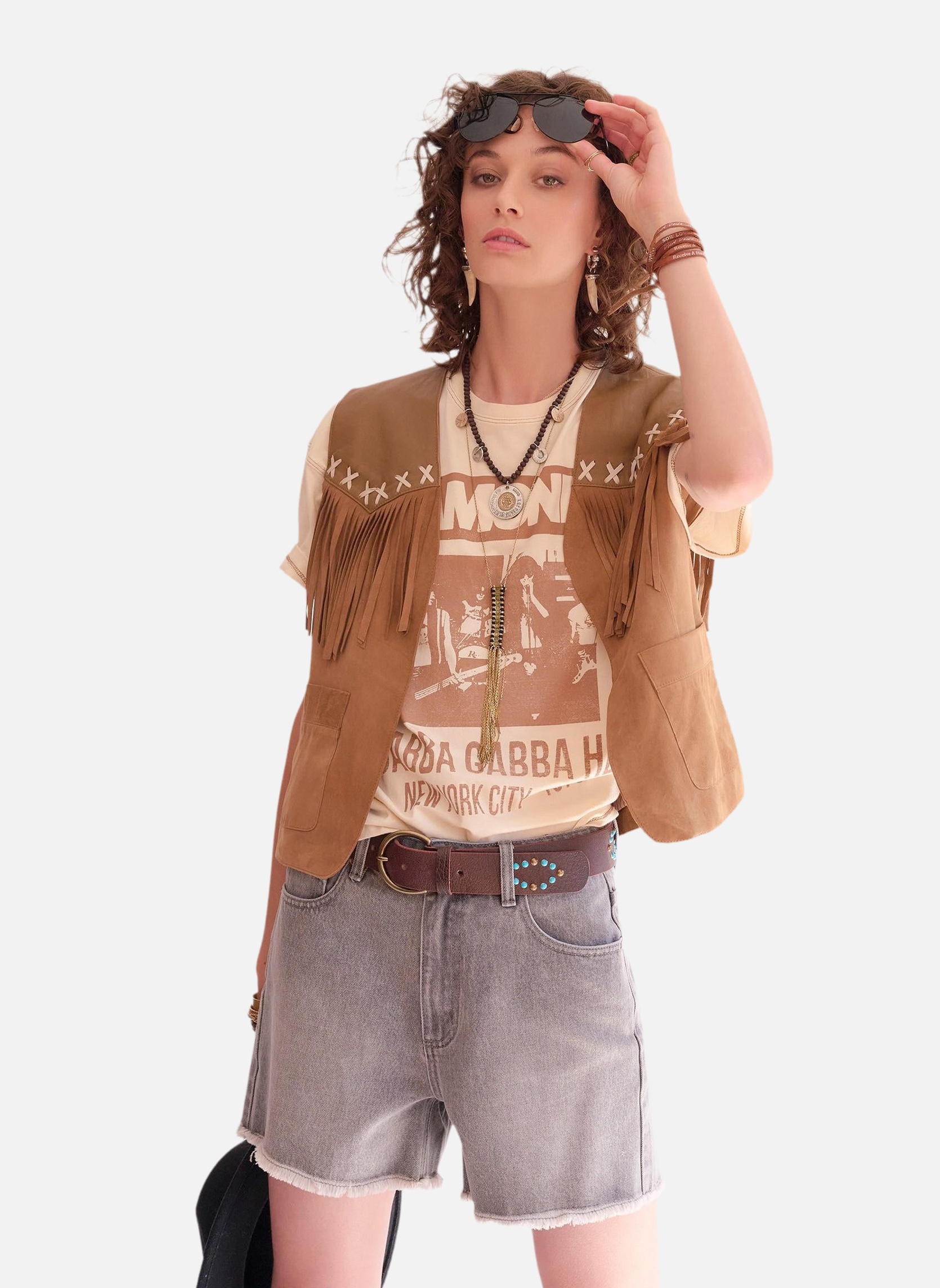 MKT Studio Tee-shirts Tee shirt Taviti.ramones Black femme beige ...