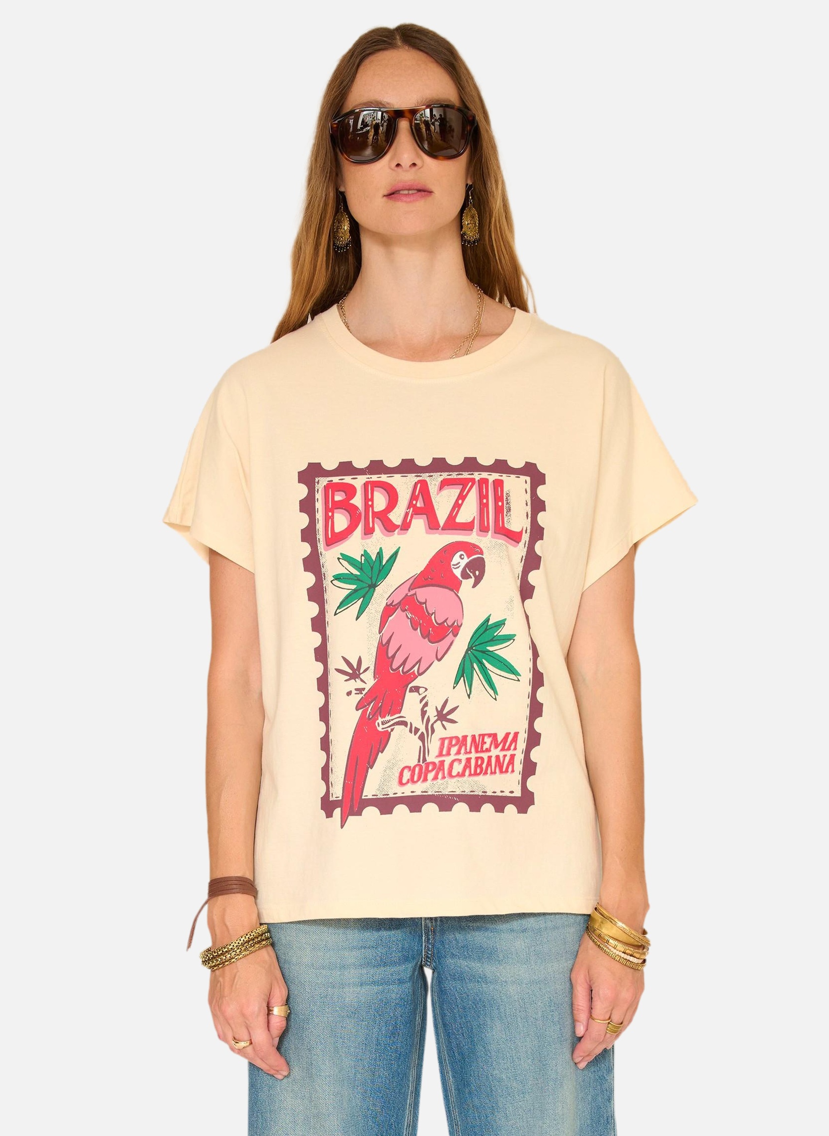MKT Studio Tee-shirts Tee shirt Tabraz Boudoir femme beige | Sarenza France