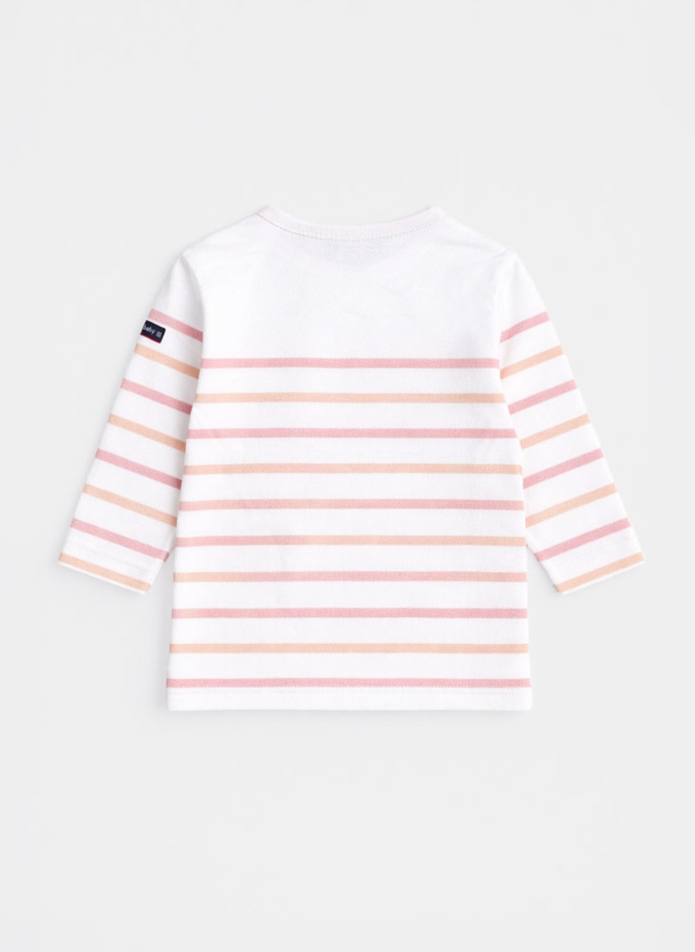 Armor Lux Tee-shirts Marinière K0732 blanc/ dahlia/ peach nectar fille ...