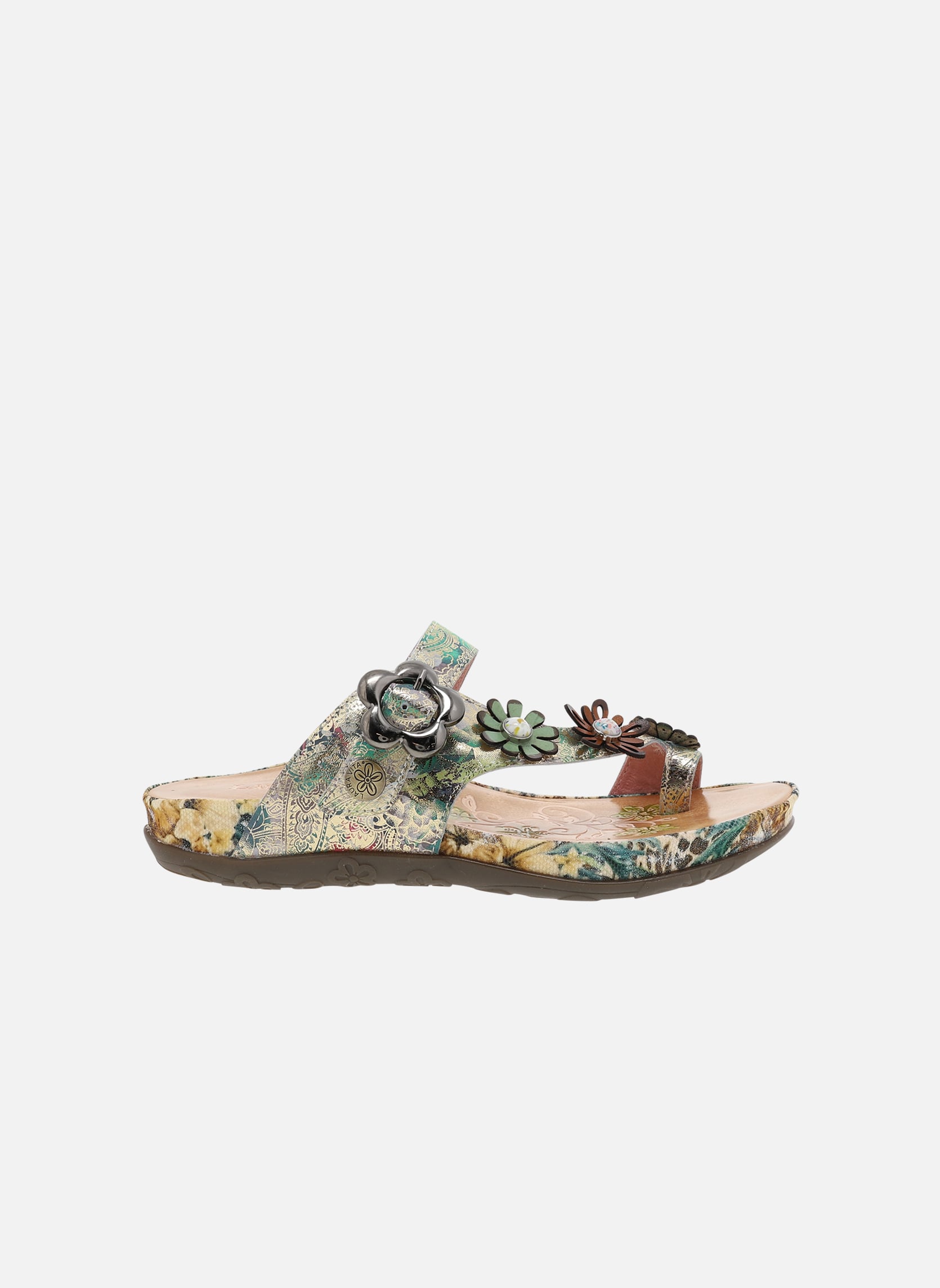 Laura Vita Mules Mules cuir talon plat femme beige | Sarenza France