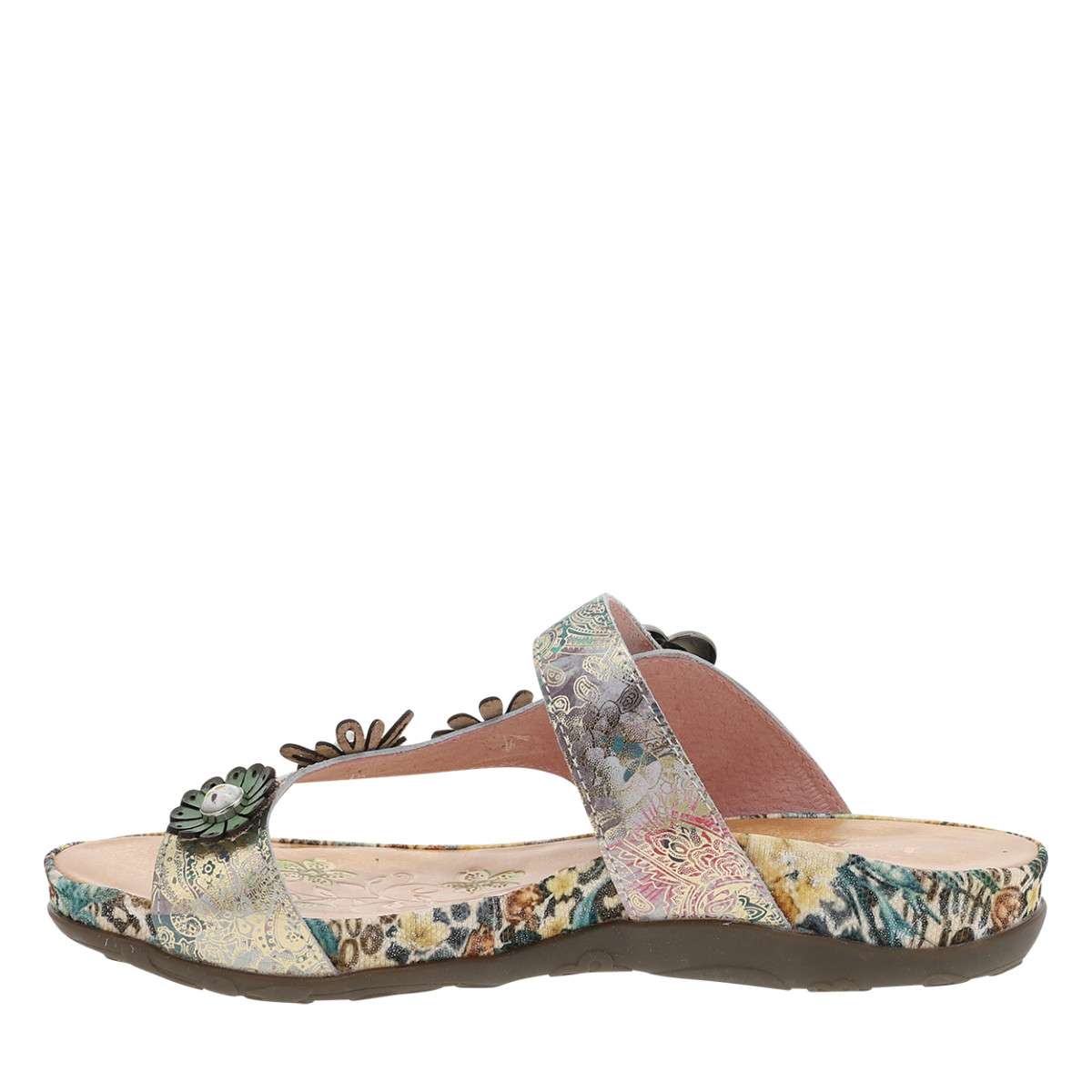 Laura Vita Mules Mules cuir talon plat femme beige | Sarenza France