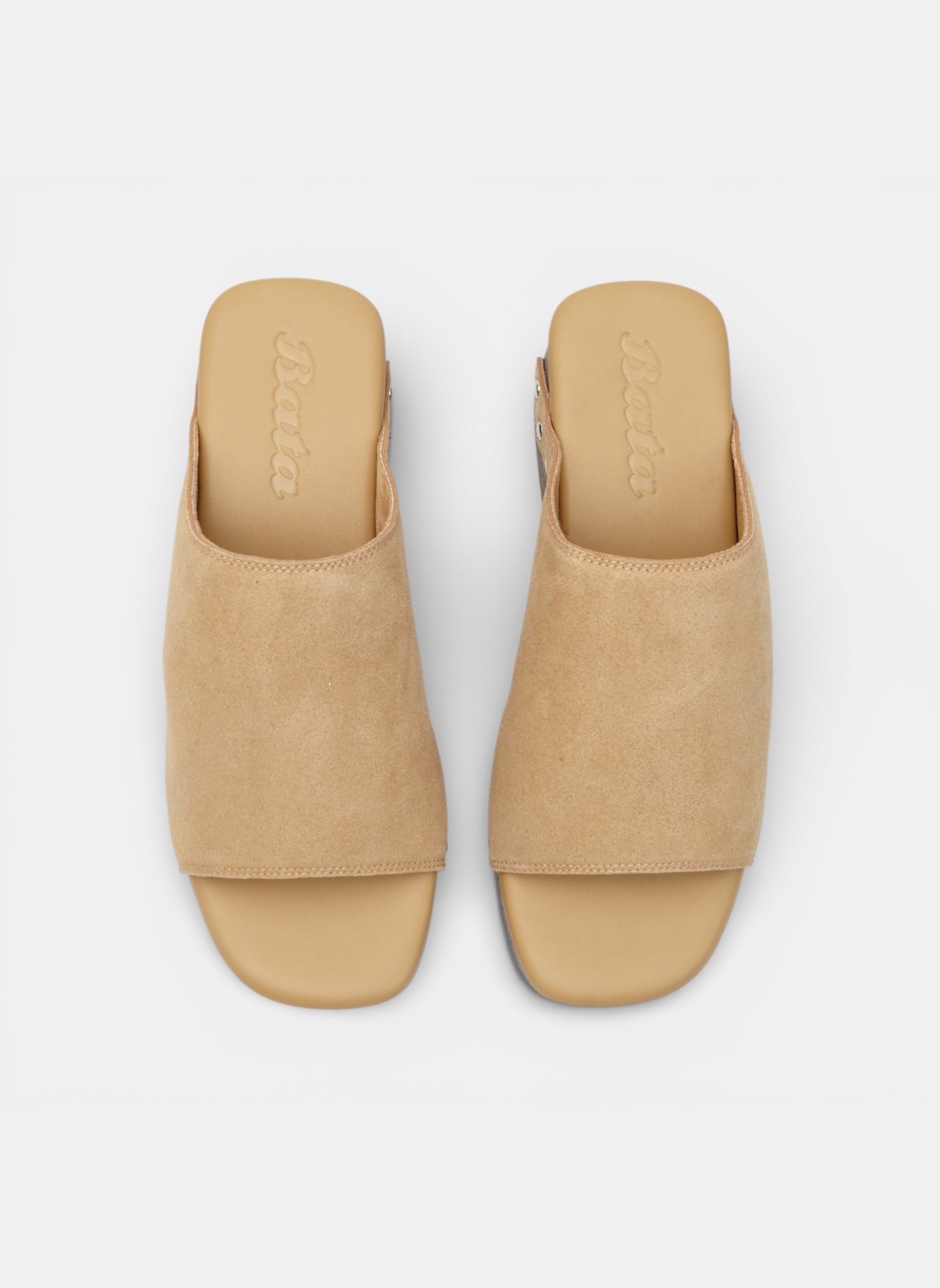 Bata Sandales Mules pour femmes avec talon et bride Bata - Bronzer ...